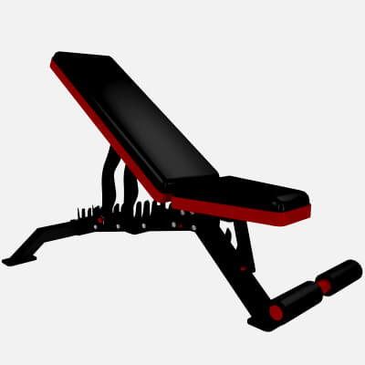 Weight Bench Low-Poly 3D Model by Birdfix