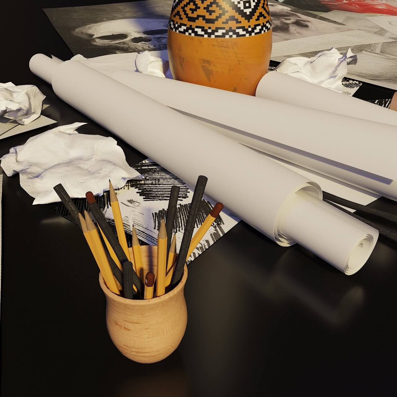 Artist Studio Drawing Set 190 04 - 3D Model by Bishop-HSV