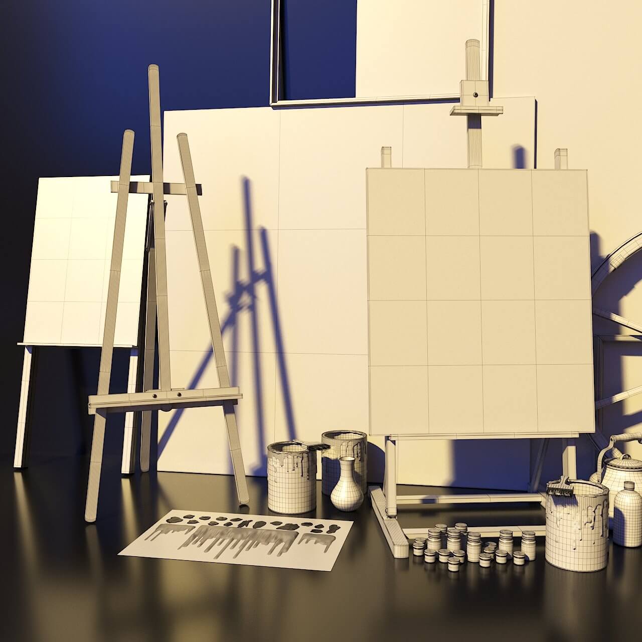 Artist Studio Set 190 - 3D Model by Bishop-HSV