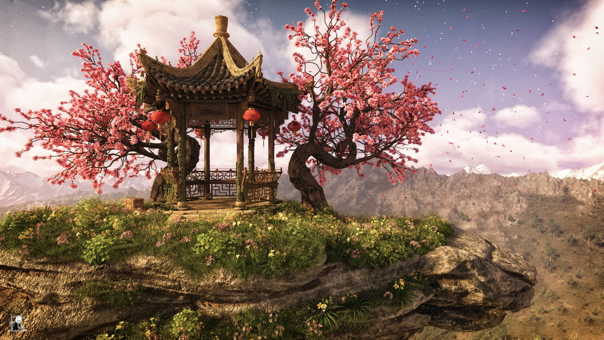A Celestial Pavilion by bisonravi | RenderHub Wallpapers