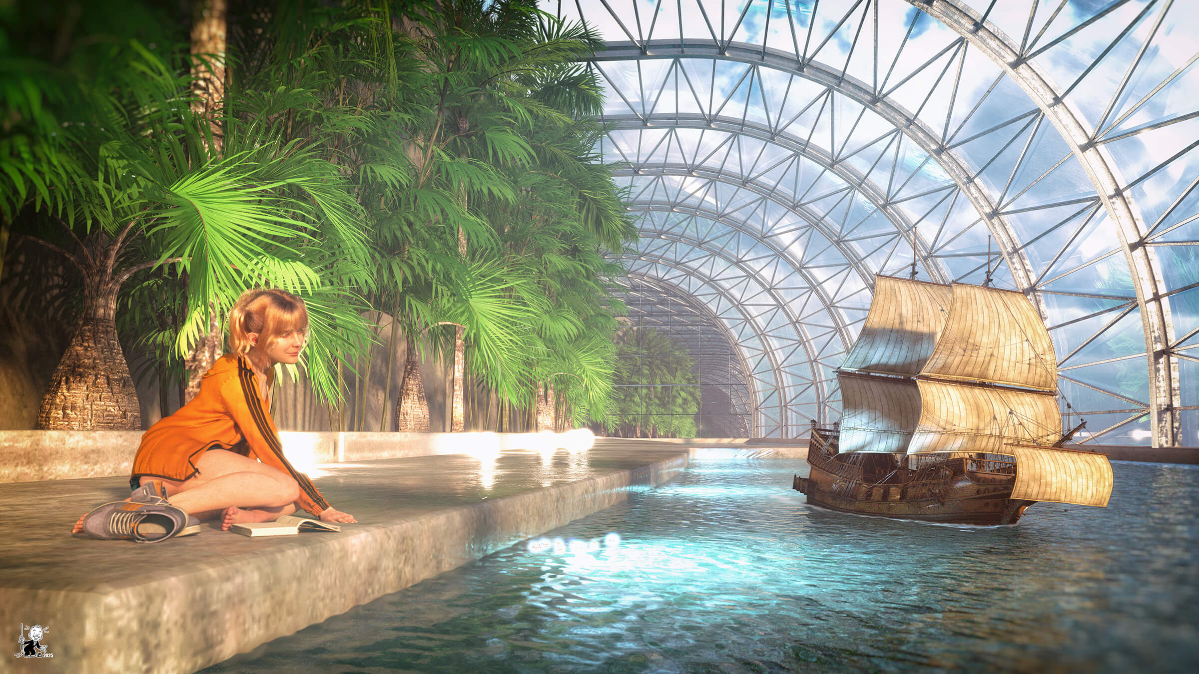 Artificial Horizons 3D Render, Digital Art by bisonravi
