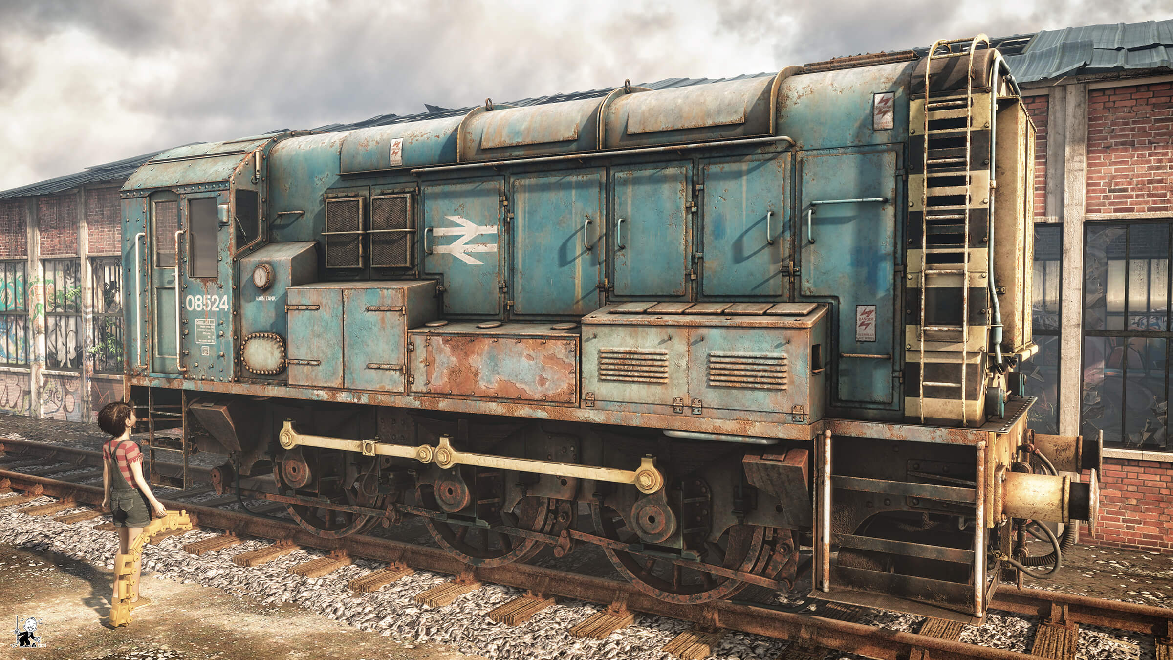 Dreams of train 3D Render, Digital Art by bisonravi