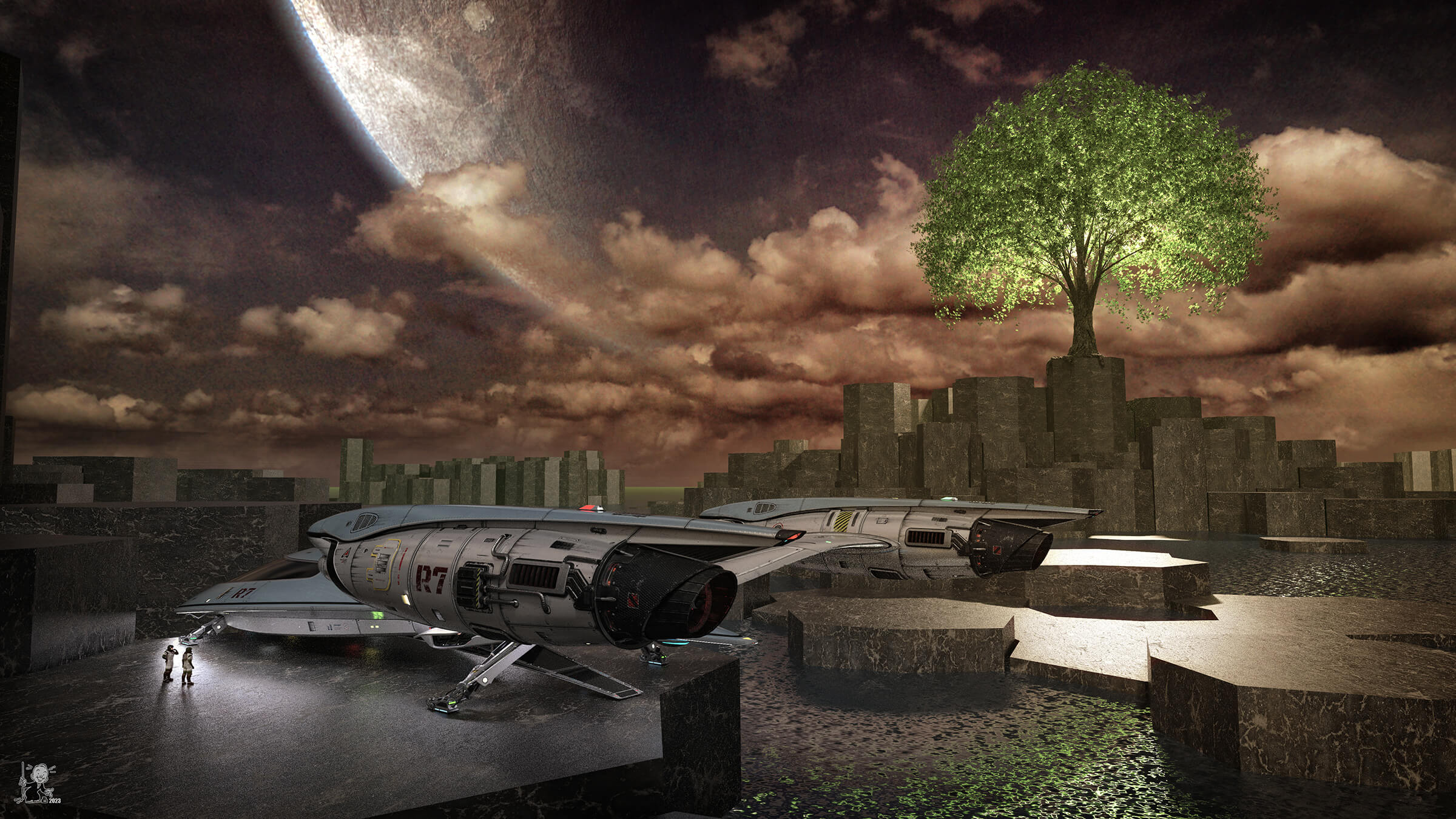 Exoplanet A 3D Render, Digital Art by bisonravi