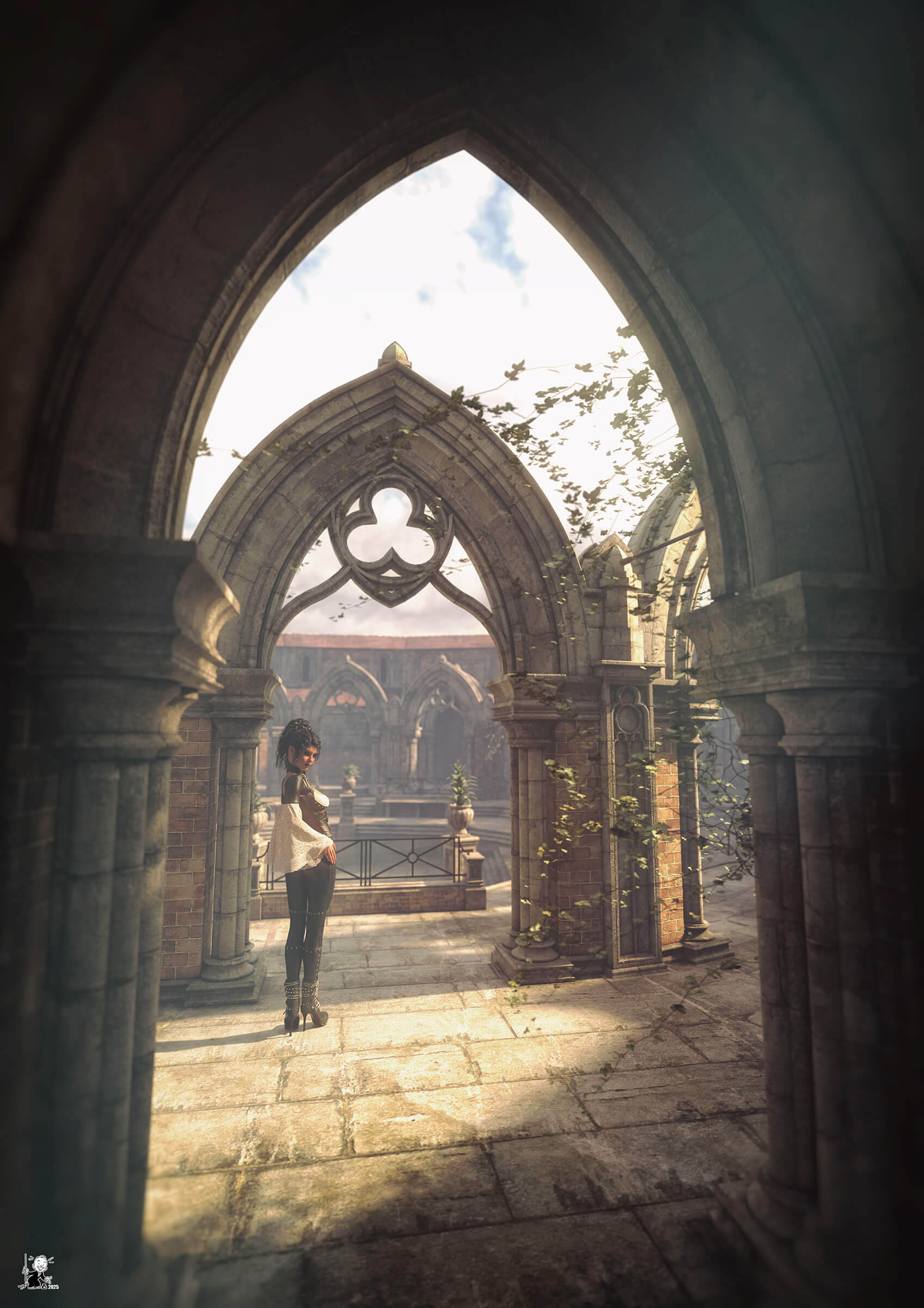 Gothic Attraction 3D Render, Digital Art by bisonravi