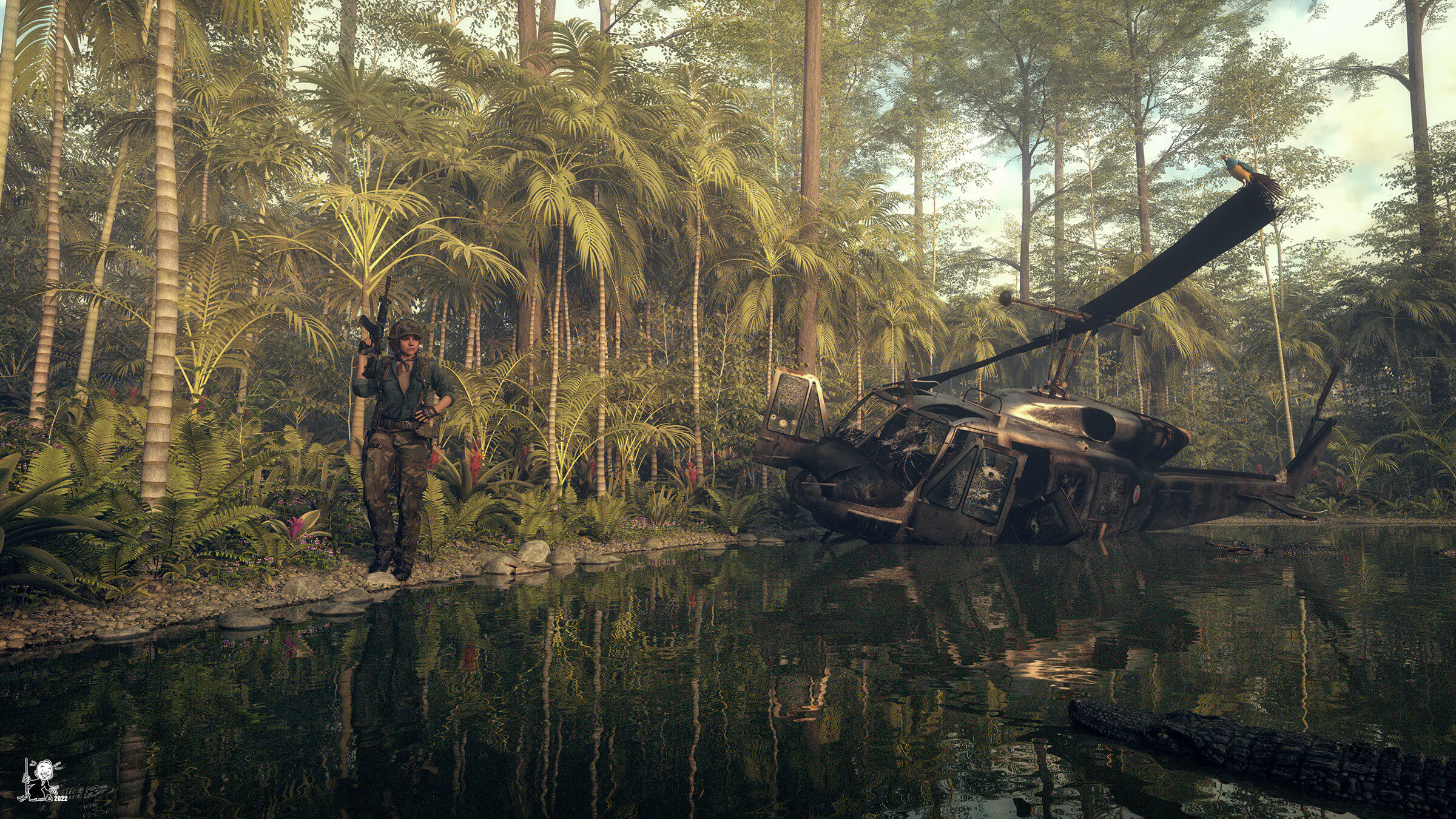 Guerilla war 3D Render | RenderHub Gallery