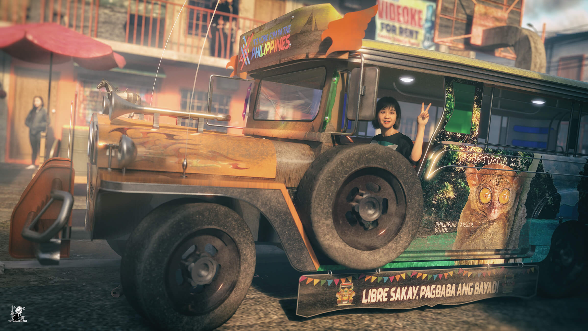 Jeepney Driver 3D Render, Digital Art by bisonravi