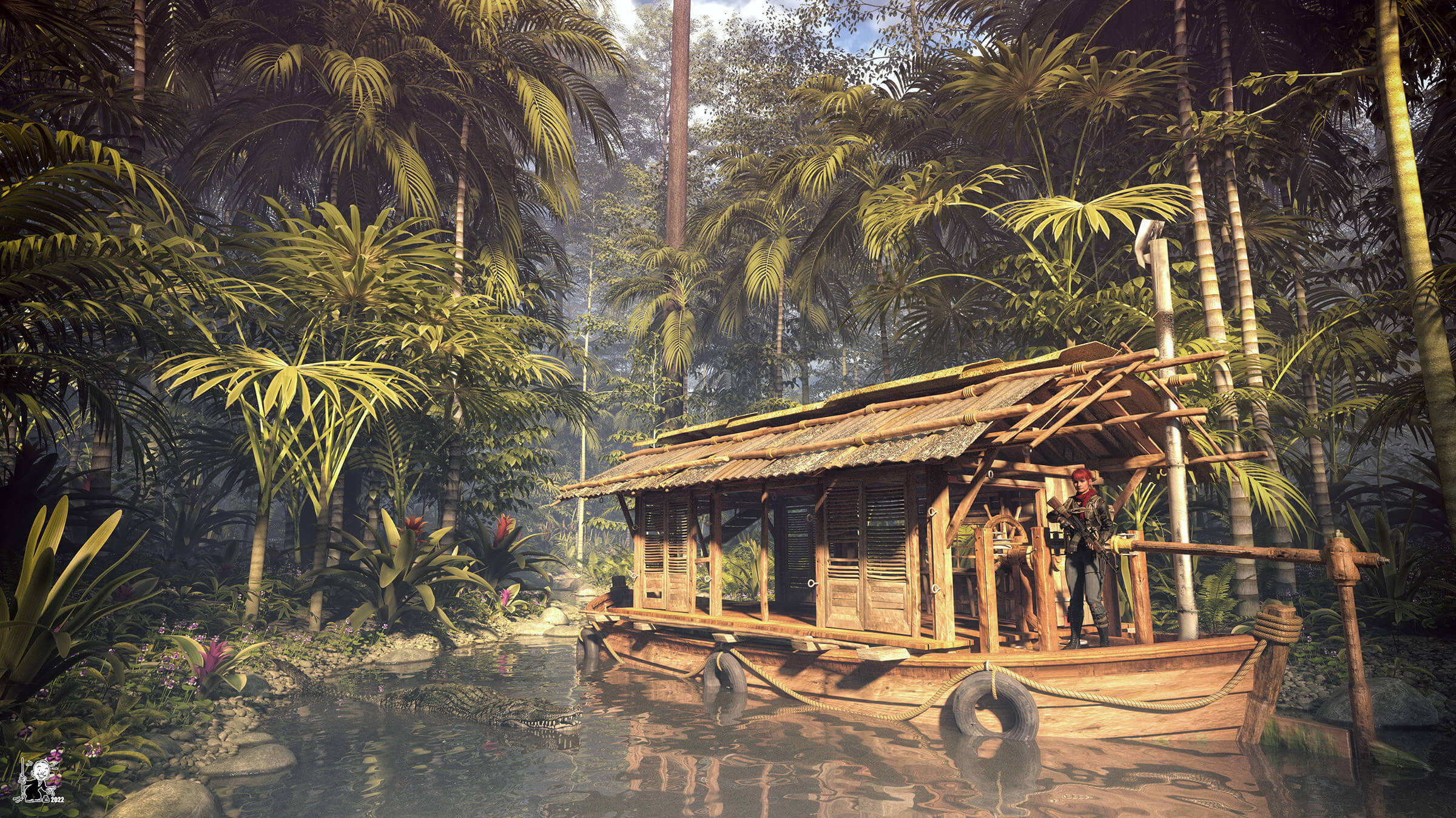 Jungle mist 3D Render, Digital Art by bisonravi