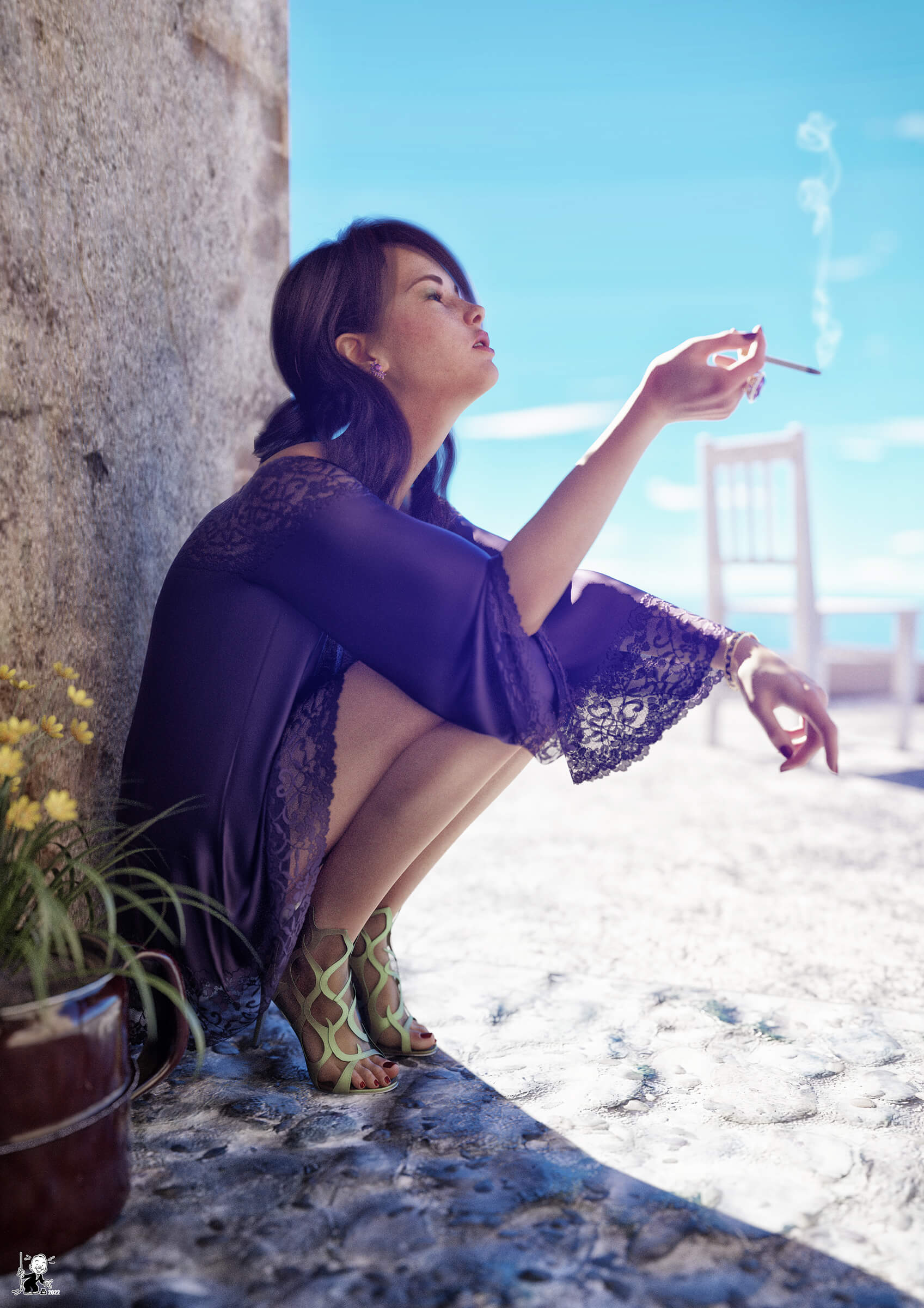 Pause for thought 3D Render, Digital Art by bisonravi