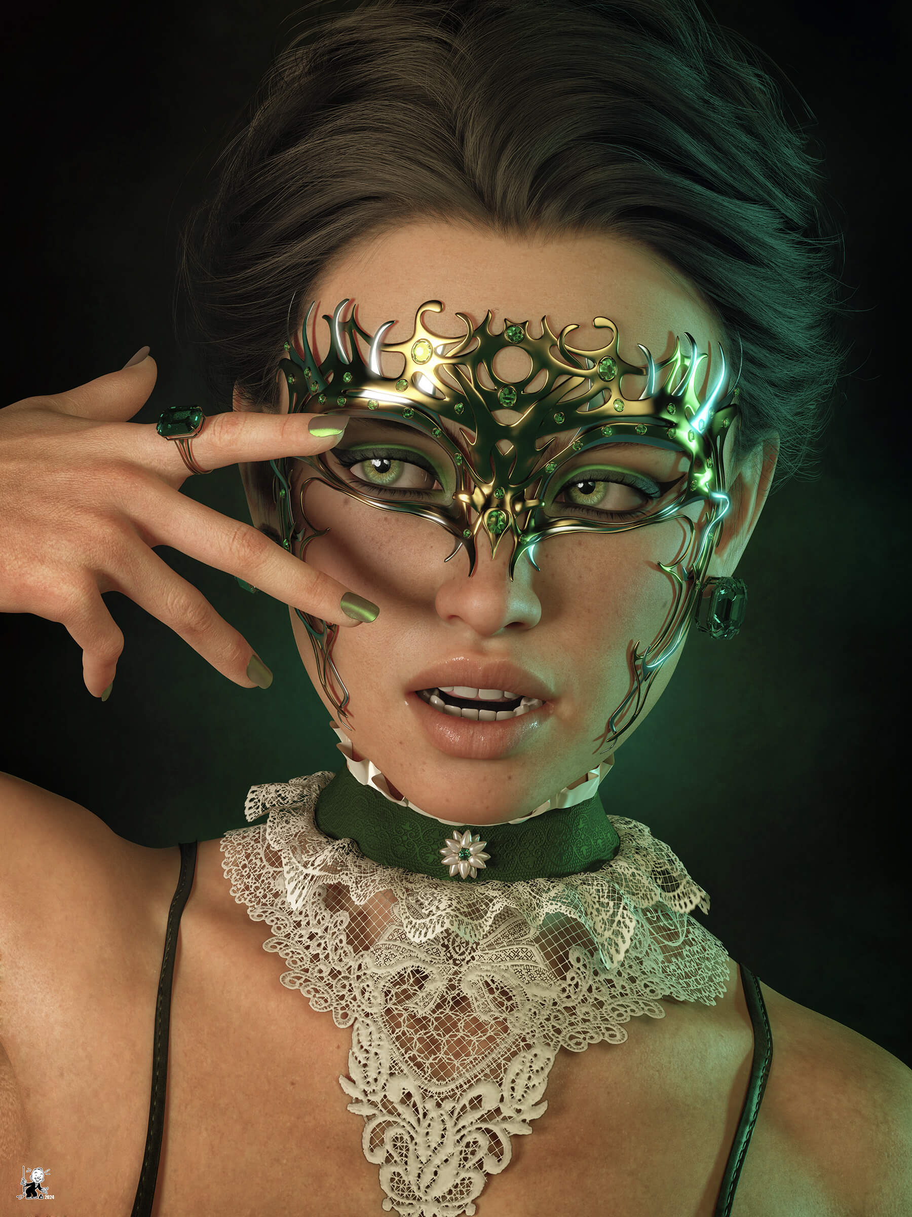 Portrait of Berta 3D Render, Digital Art by bisonravi