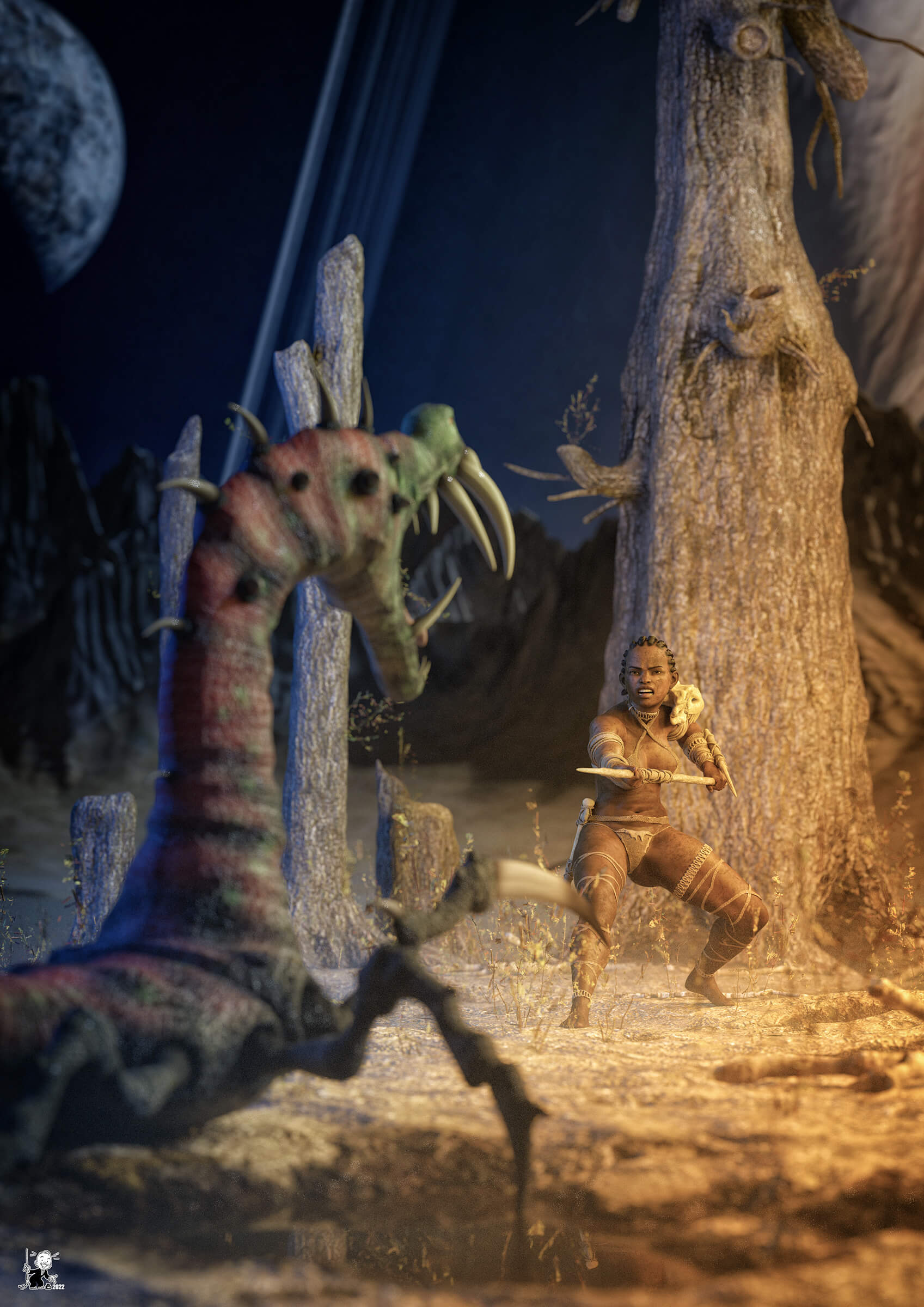 Prehistoric fantasy 3D Render | RenderHub Gallery