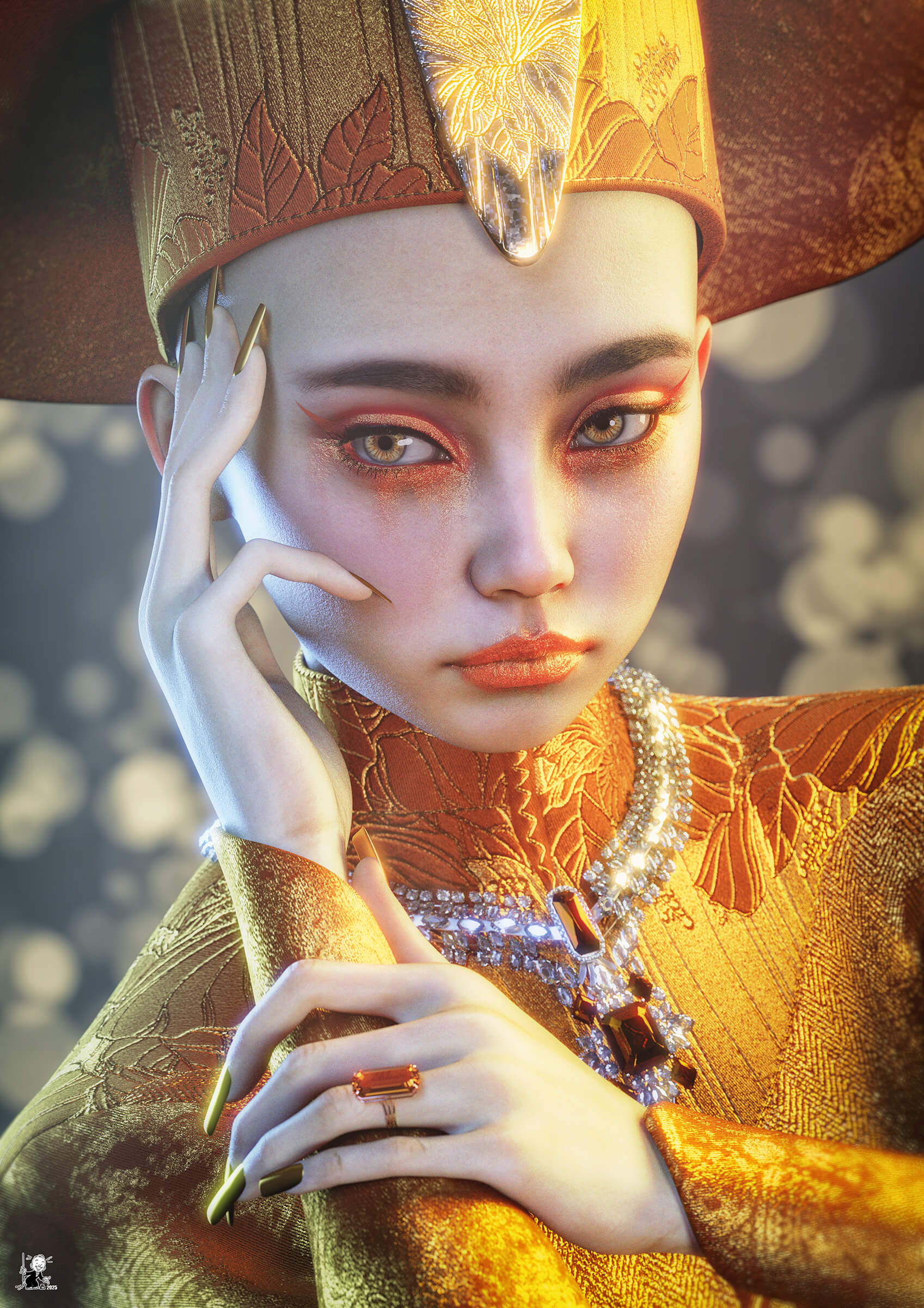 Princess Meiko 3D Render, Digital Art by bisonravi
