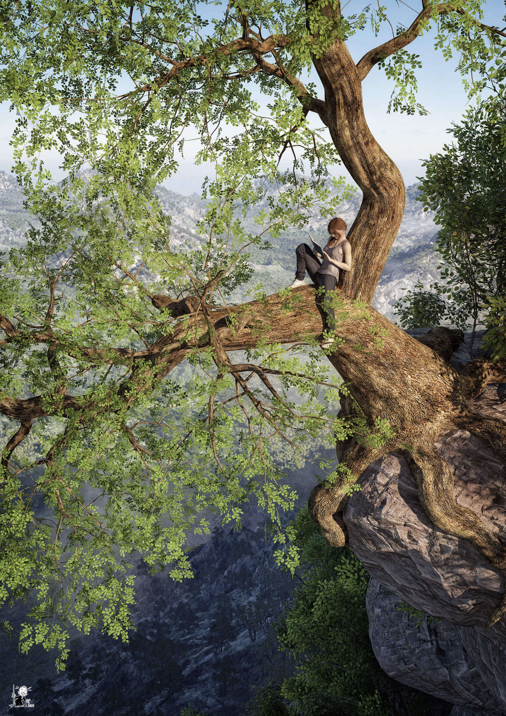 Quiet place for reading 3D Render | RenderHub Gallery