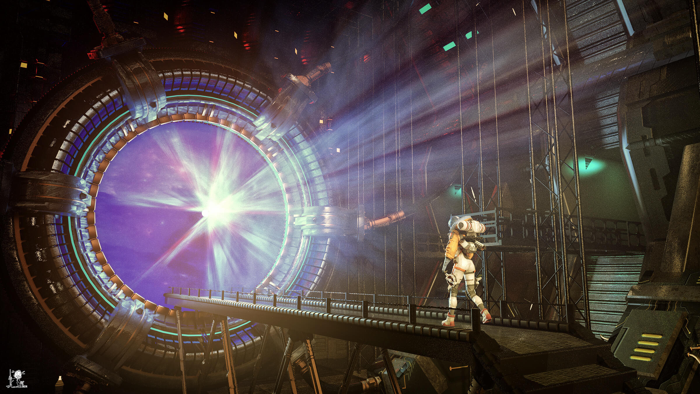 Space time journey I & II 3D Render, Digital Art by bisonravi