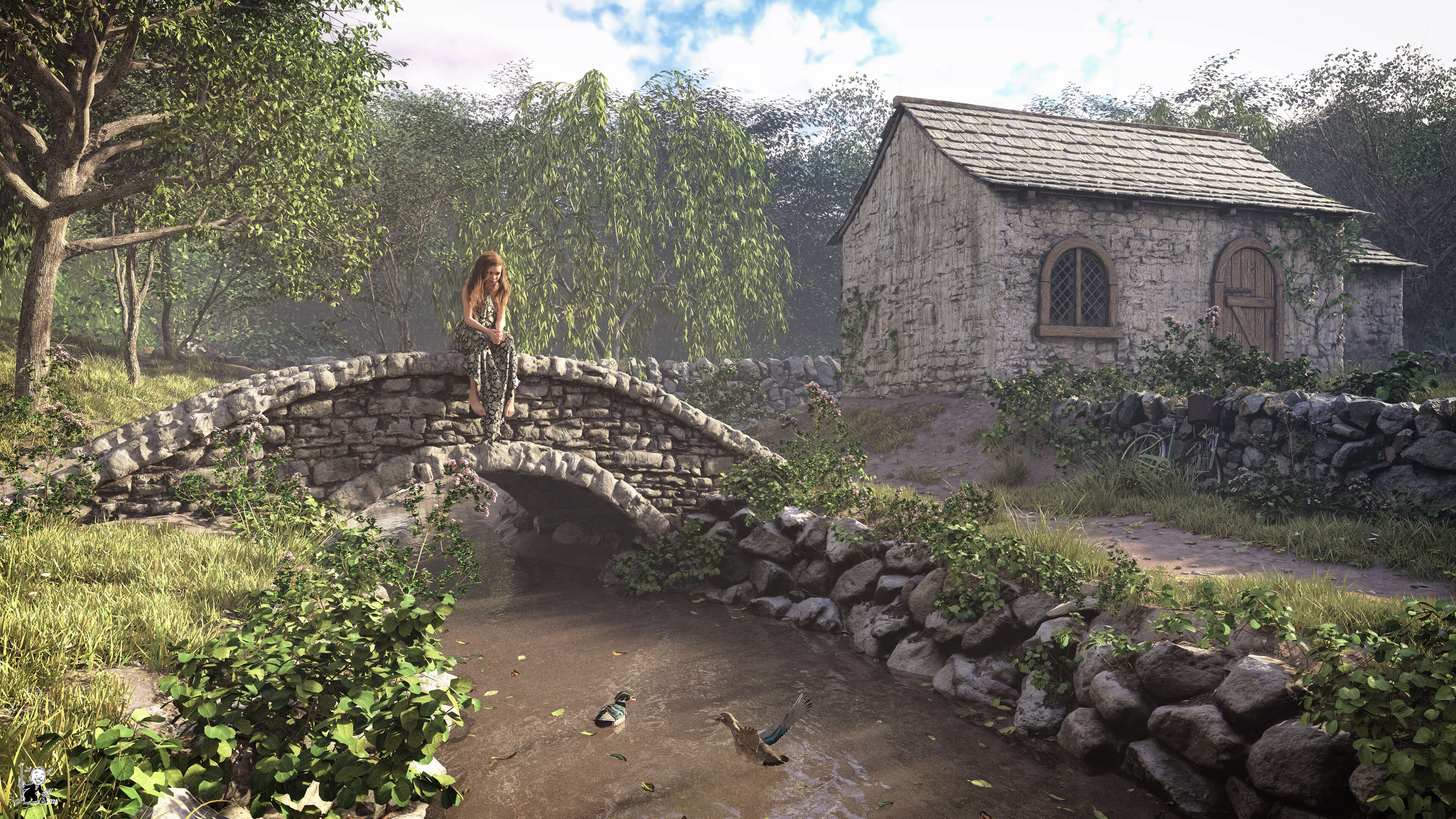 The duck bridge 3D Render, Digital Art by bisonravi