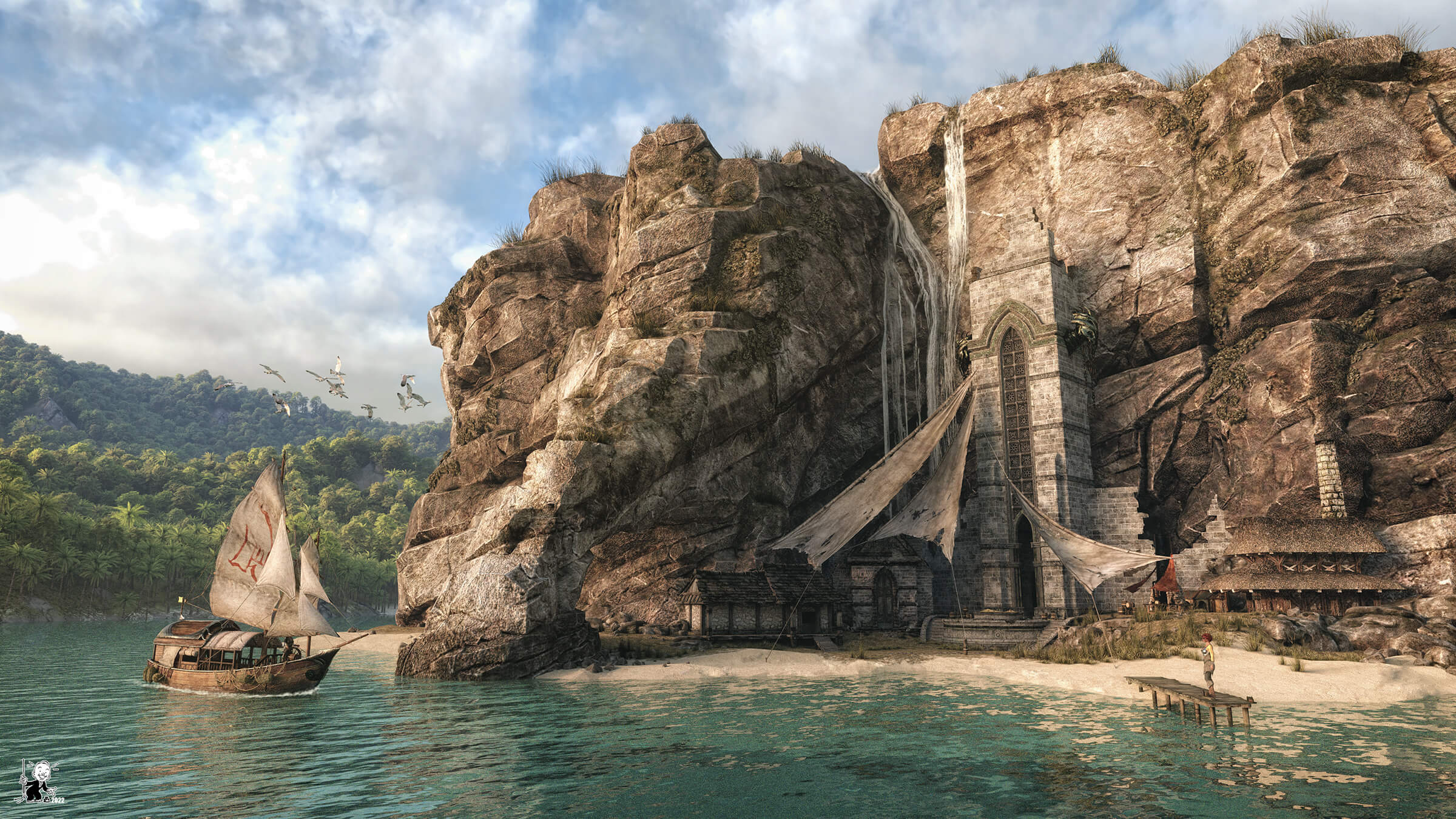 The hideout 3D Render, Digital Art by bisonravi