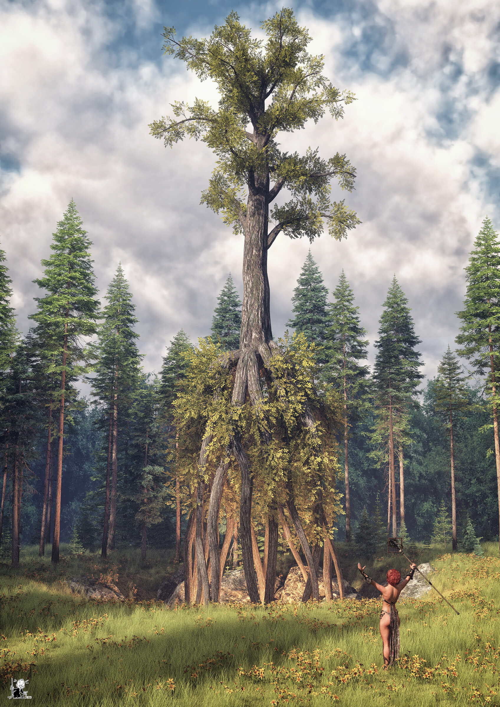 The mother tree 3D Render, Digital Art by bisonravi