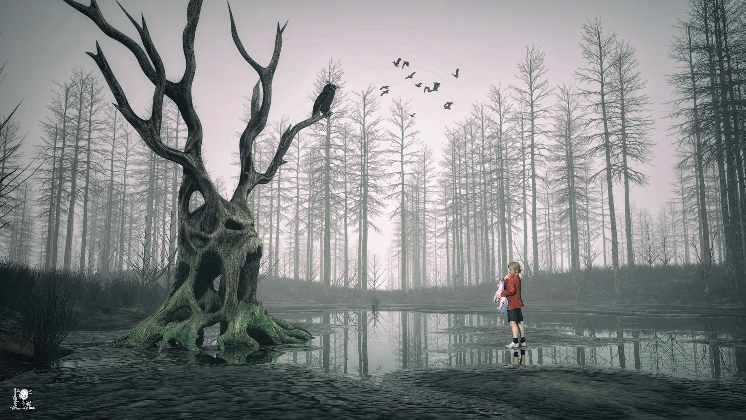 The Screaming Tree 3D Render, Digital Art by bisonravi