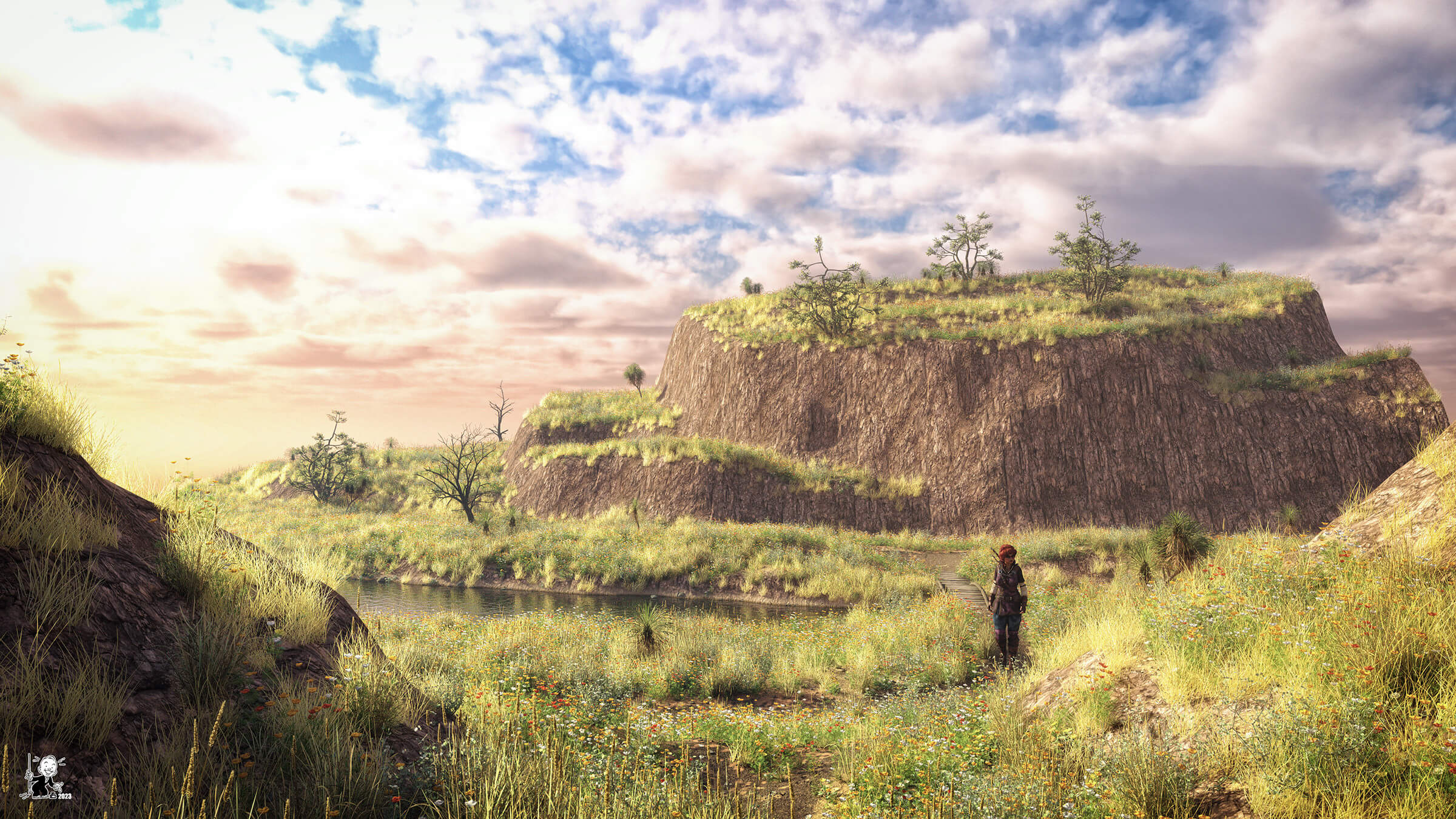 Through the land 3D Render, Digital Art by bisonravi