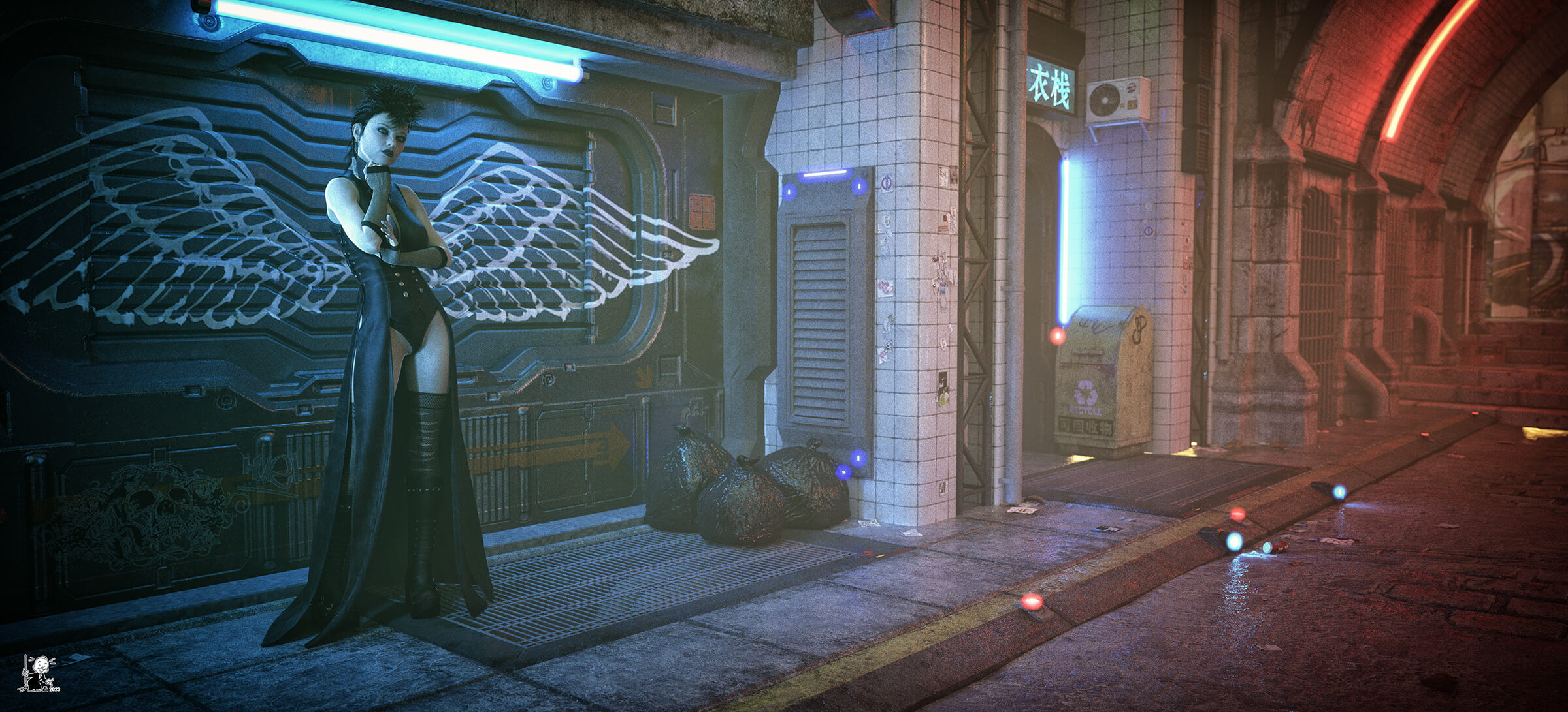 Urban angel 3D Render, Digital Art by bisonravi