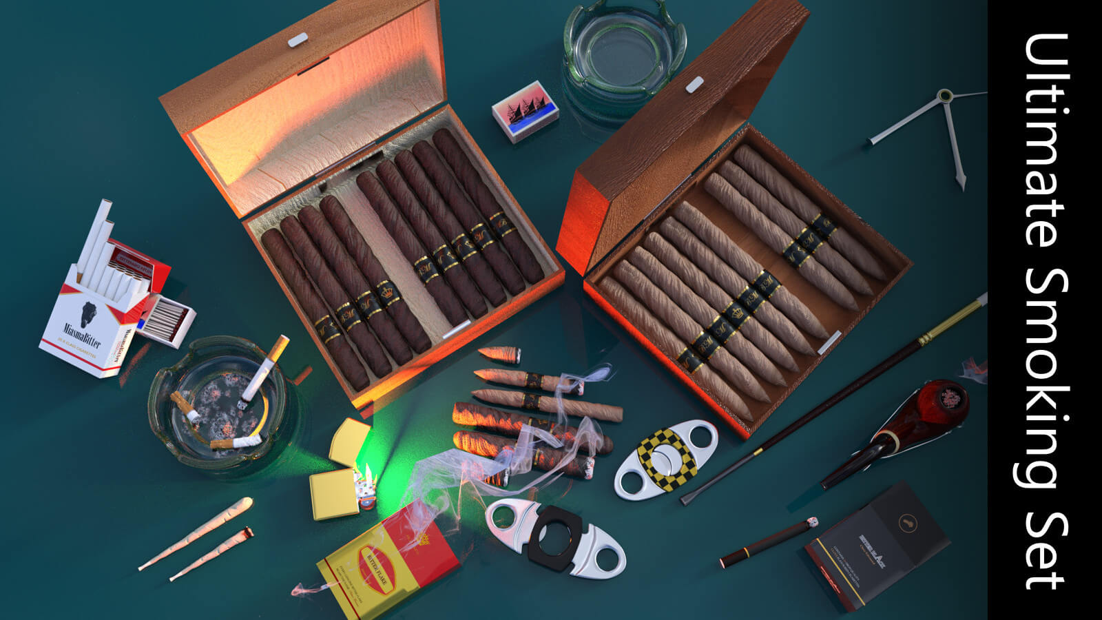 Ultimate Smoking Set - Daz Content by bittermiasma