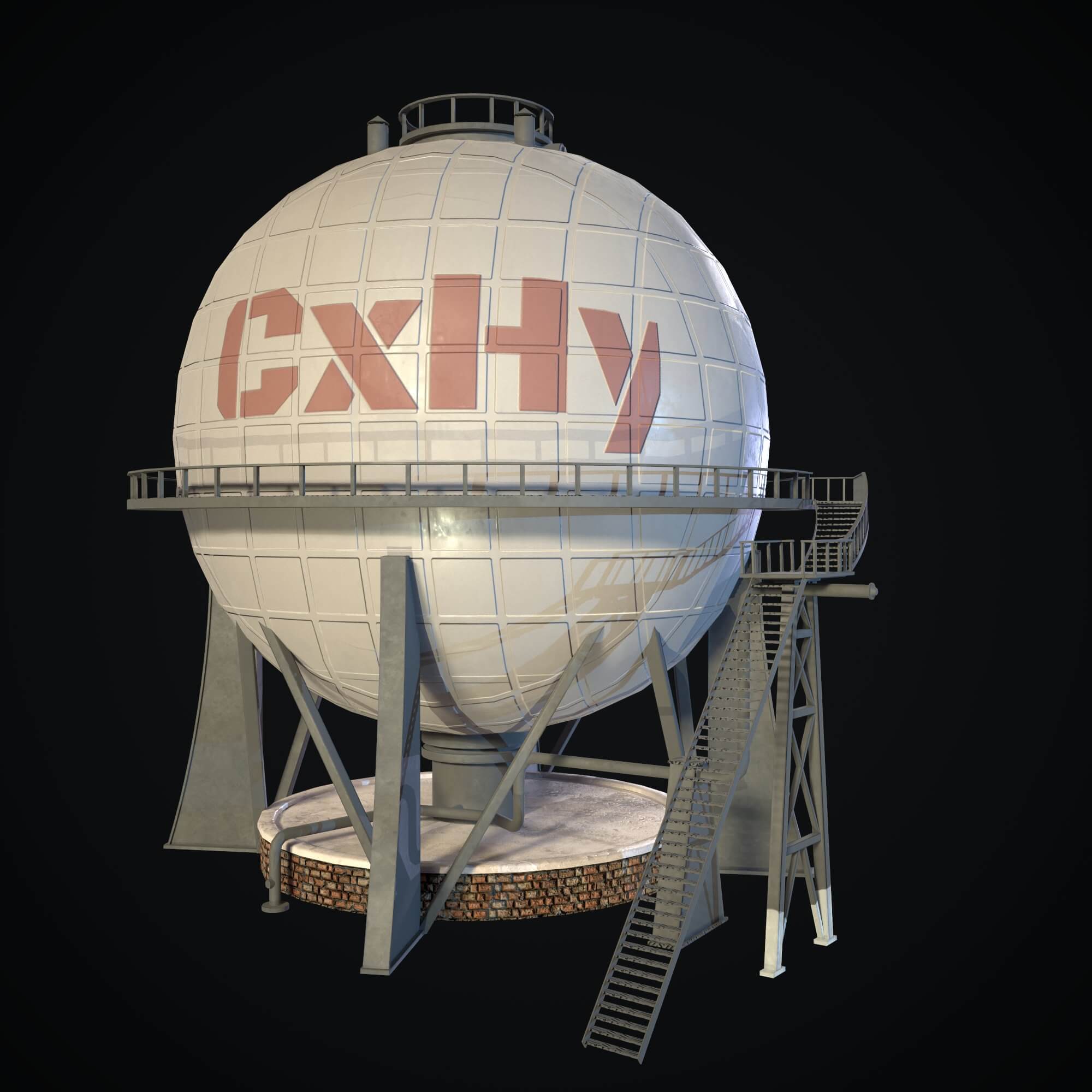 Chemical Tower - 3D Model by Black_Coffee