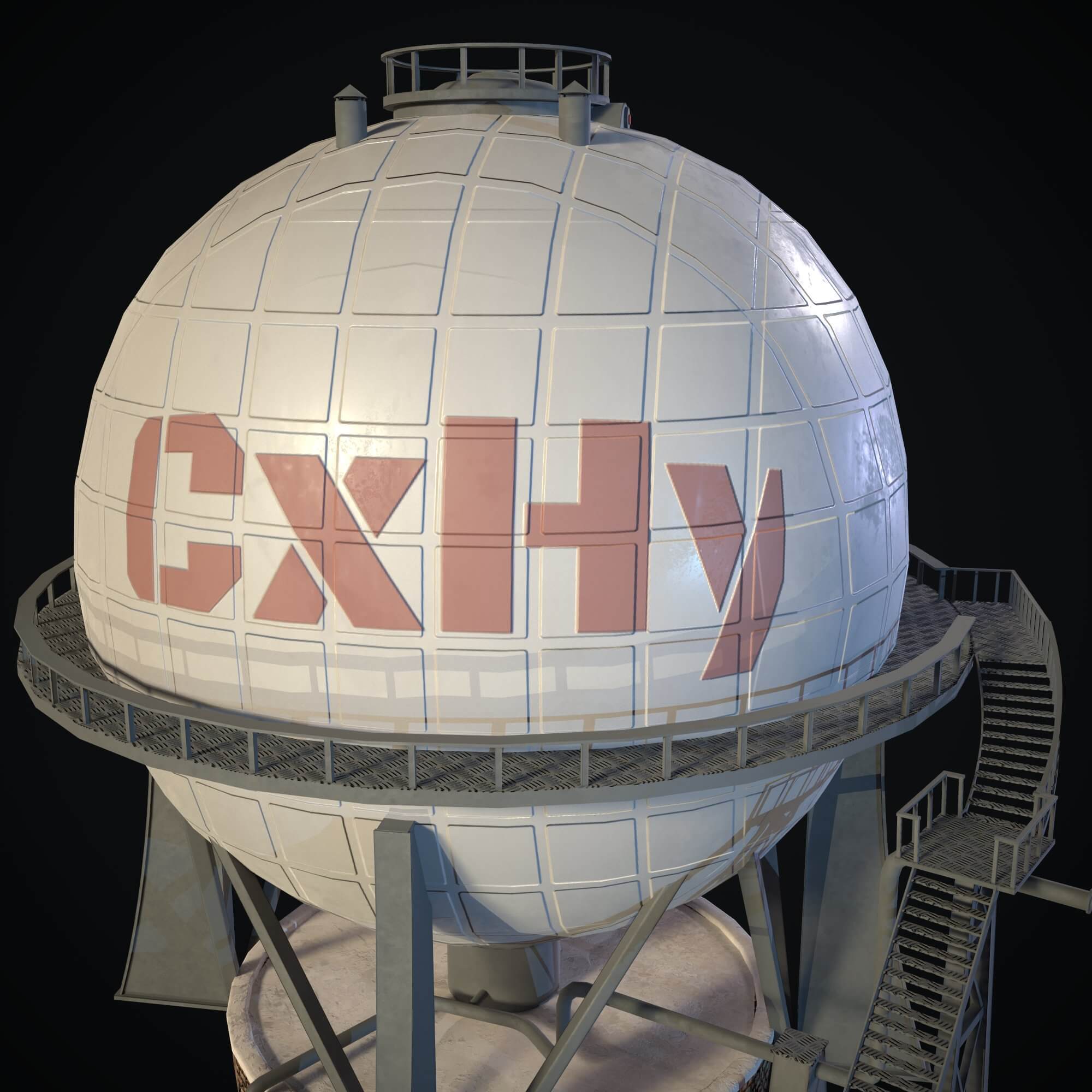 Chemical Tower - 3D Model by Black_Coffee