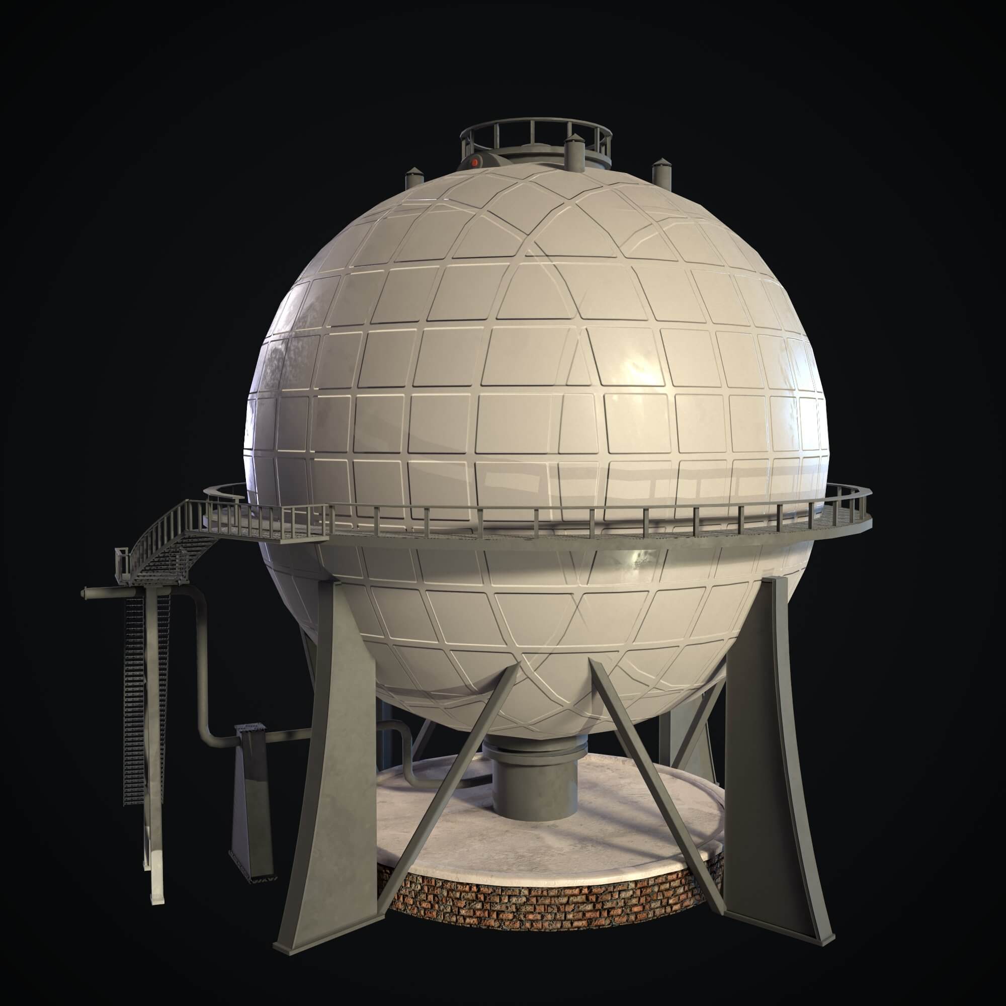 Chemical Tower - 3D Model by Black_Coffee