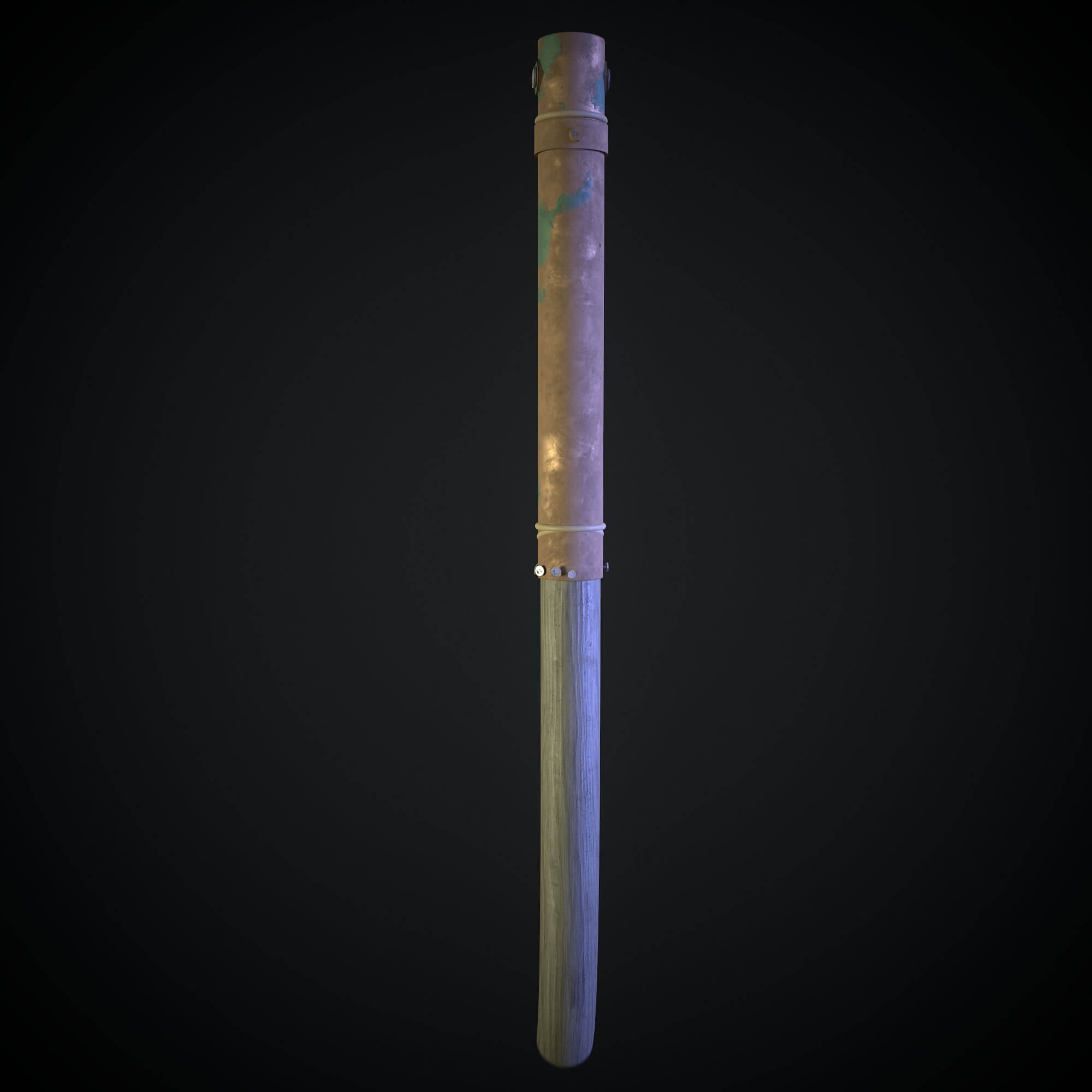 Post Apocalyptic Road Sign Axe - 3D Model by Black_Coffee