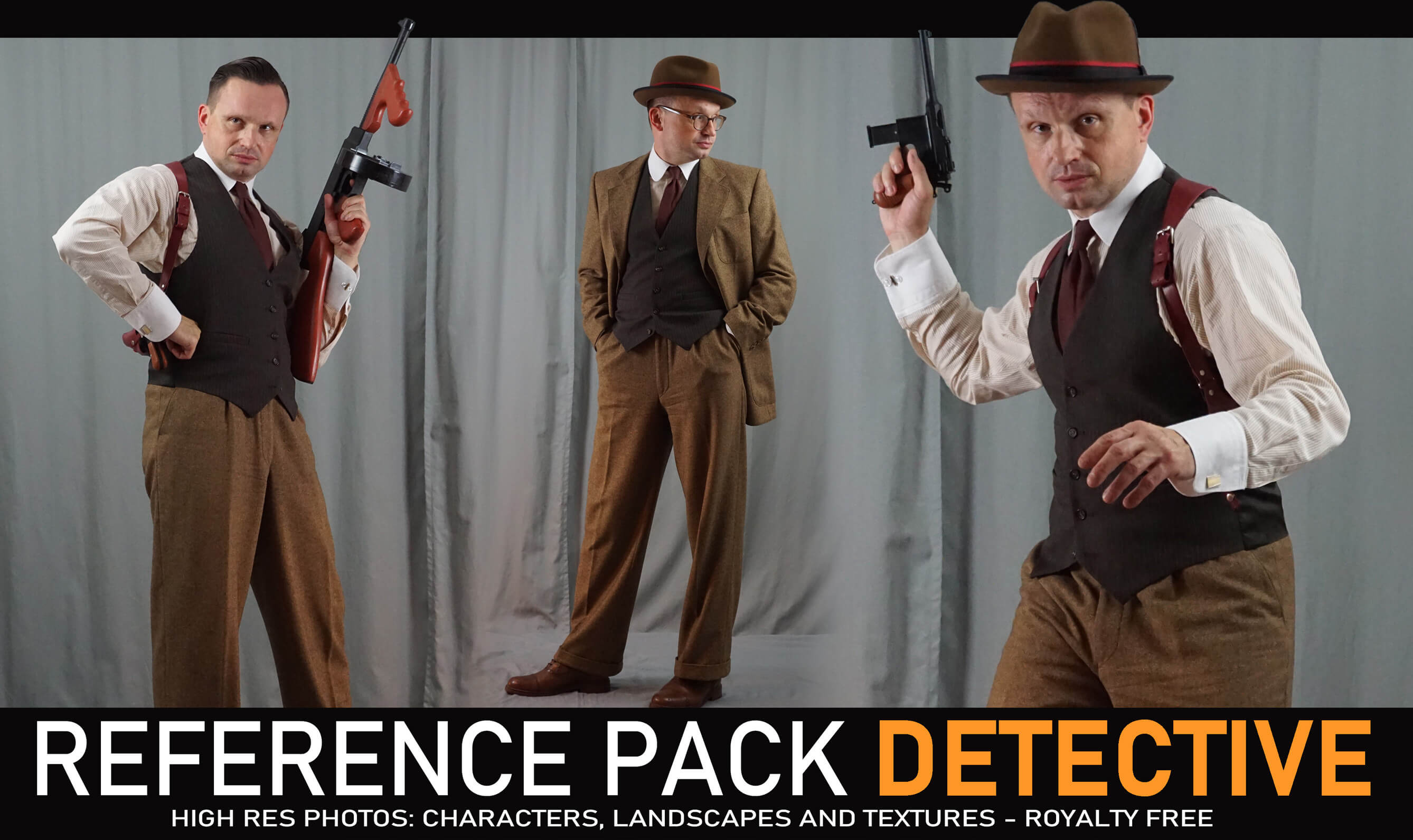 Detective - Reference Photo Set by Black_otter