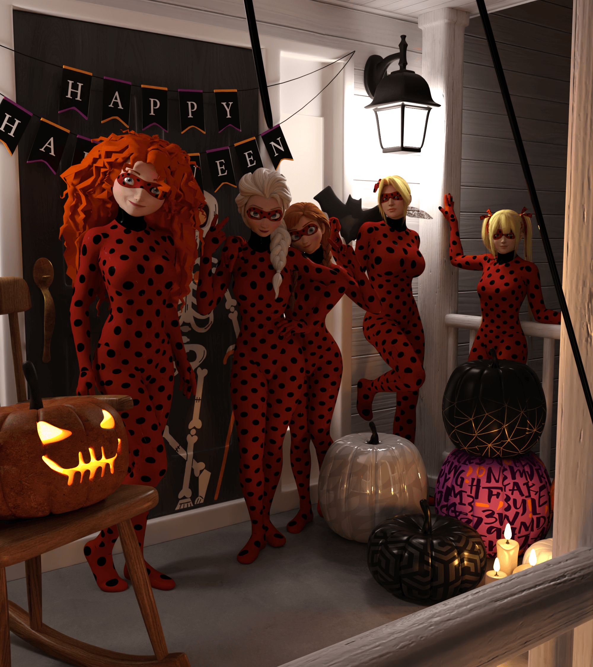 Halloween 3D Render, Digital Art by Black Panther 313