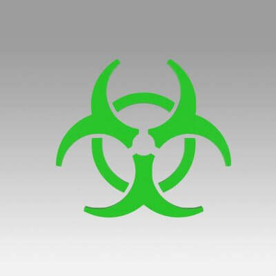 Green Biohazard Symbol