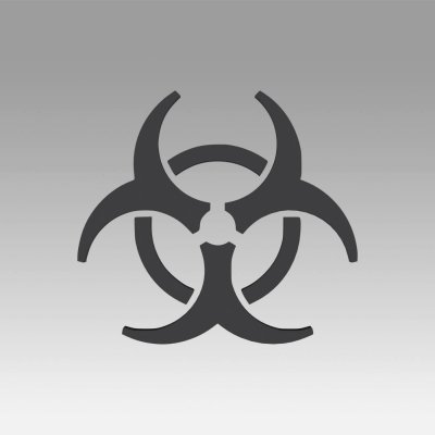 Biohazard Symbol Signs - 3D Model by Blackeveryday