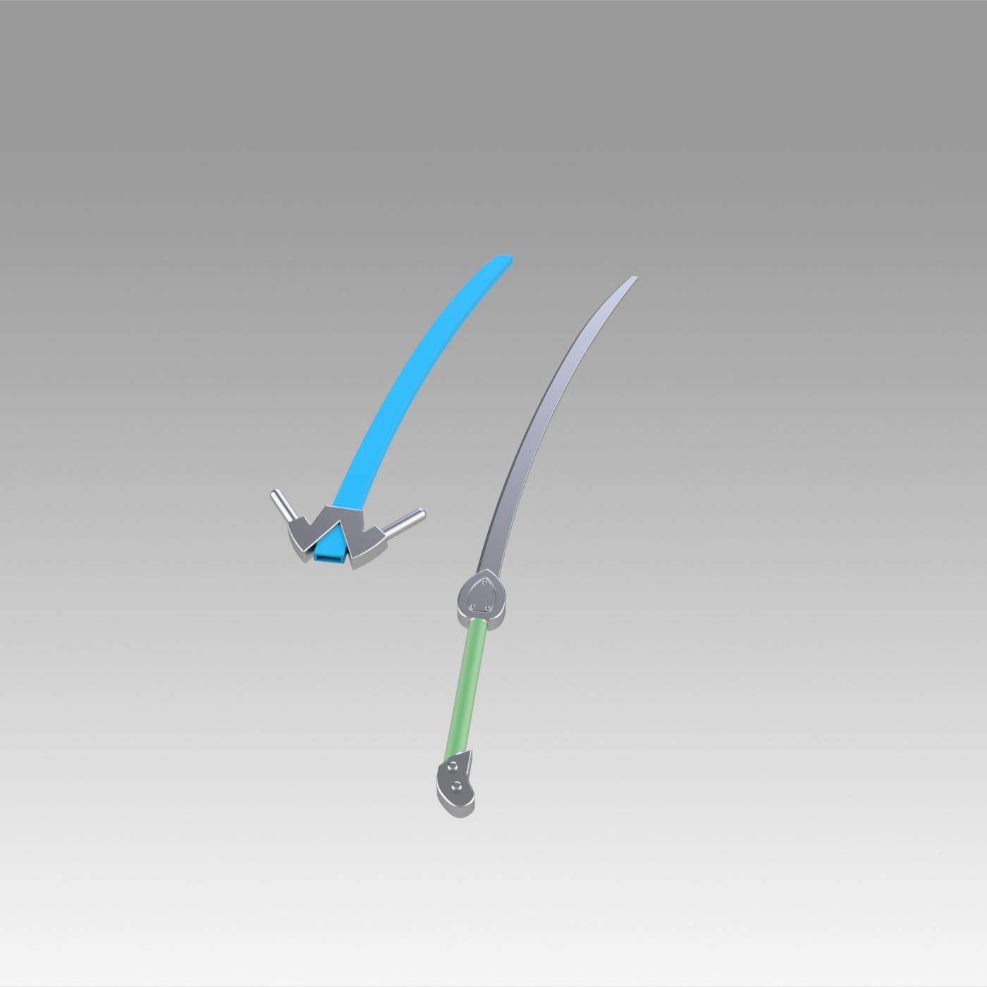BlazBlue Jin Kisaragi Frostbite Sword - 3D Model by Blackeveryday