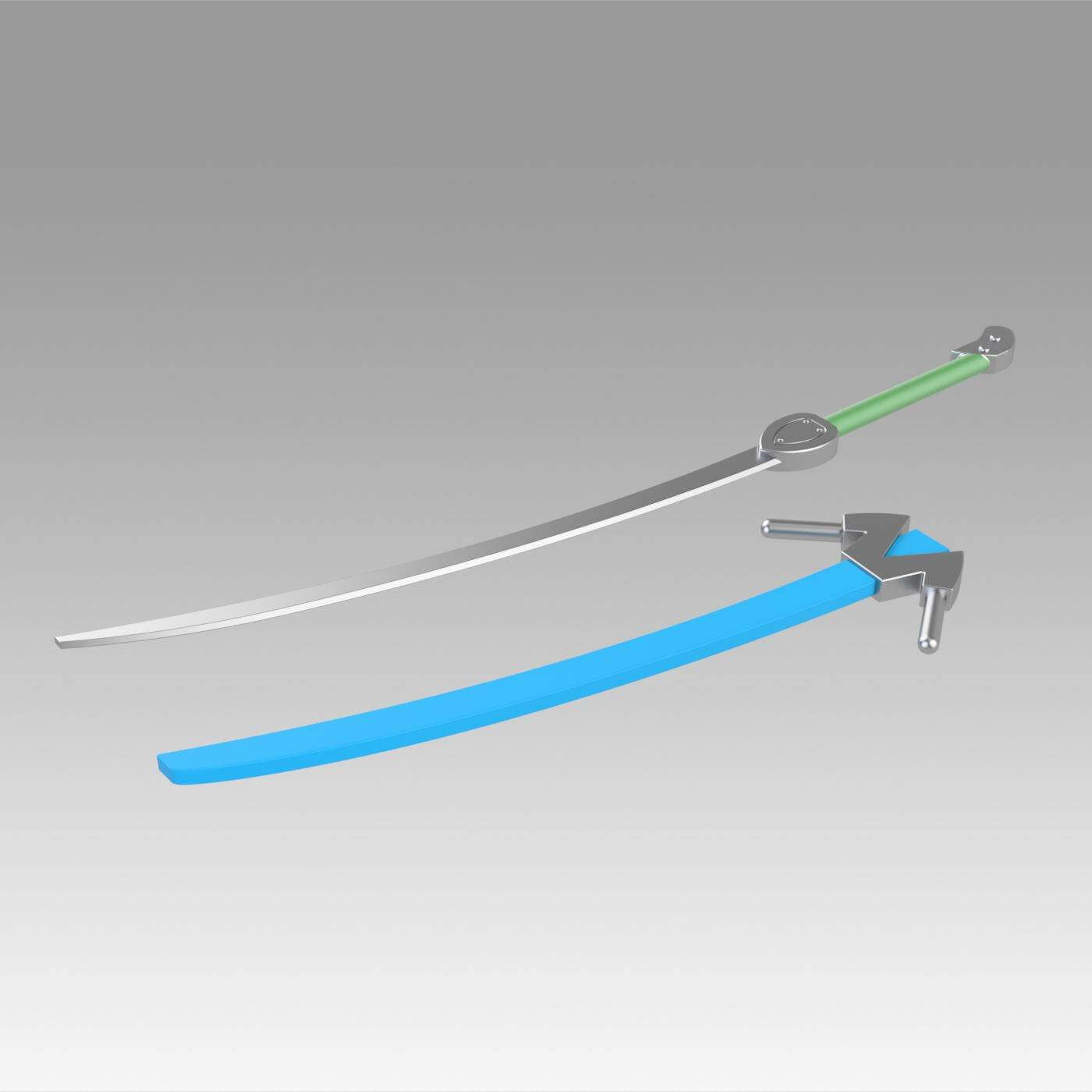 BlazBlue Jin Kisaragi Frostbite Sword - 3D Model by Blackeveryday