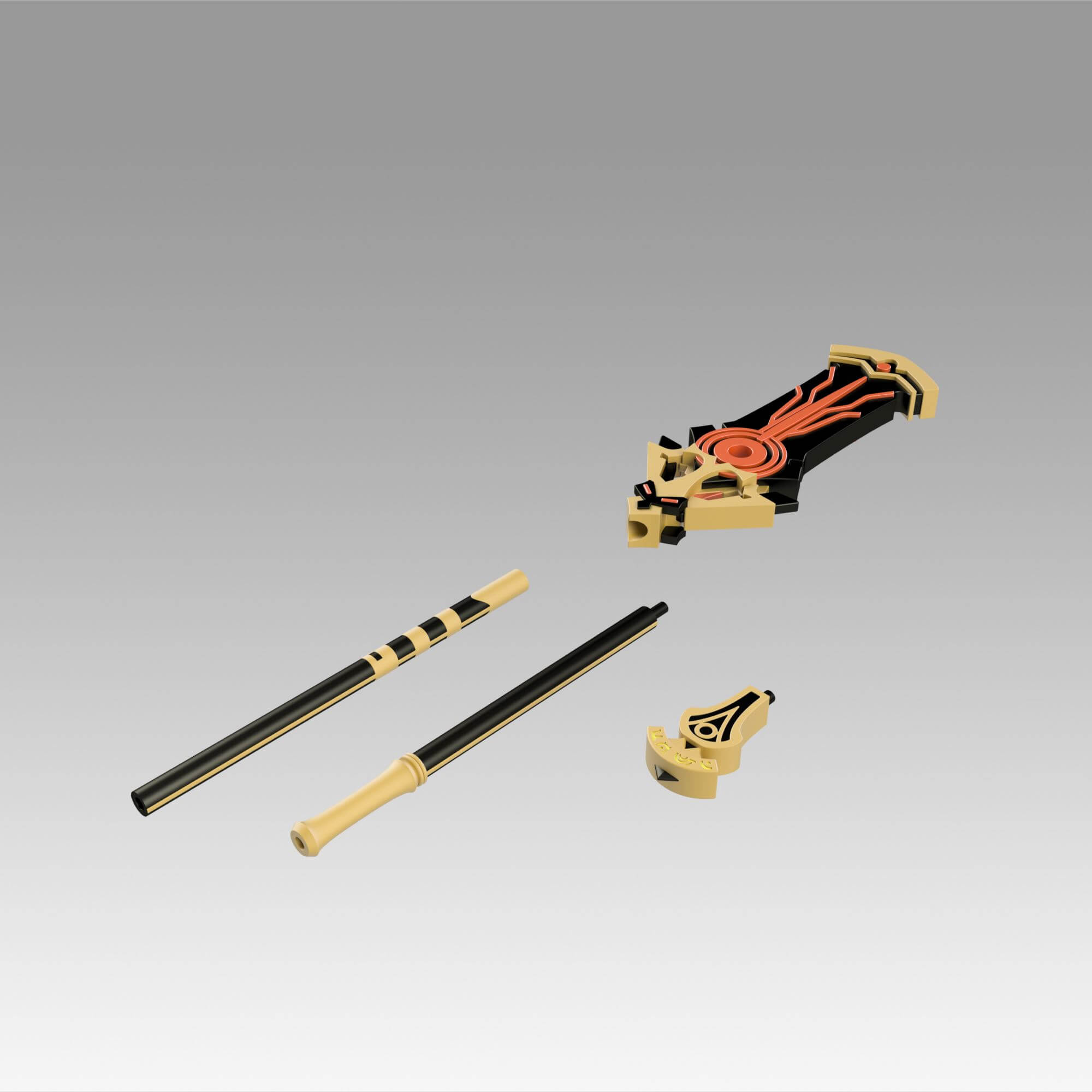 Genshin Impact Staff of The Scarlet Sands - 3D Model by Blackeveryday