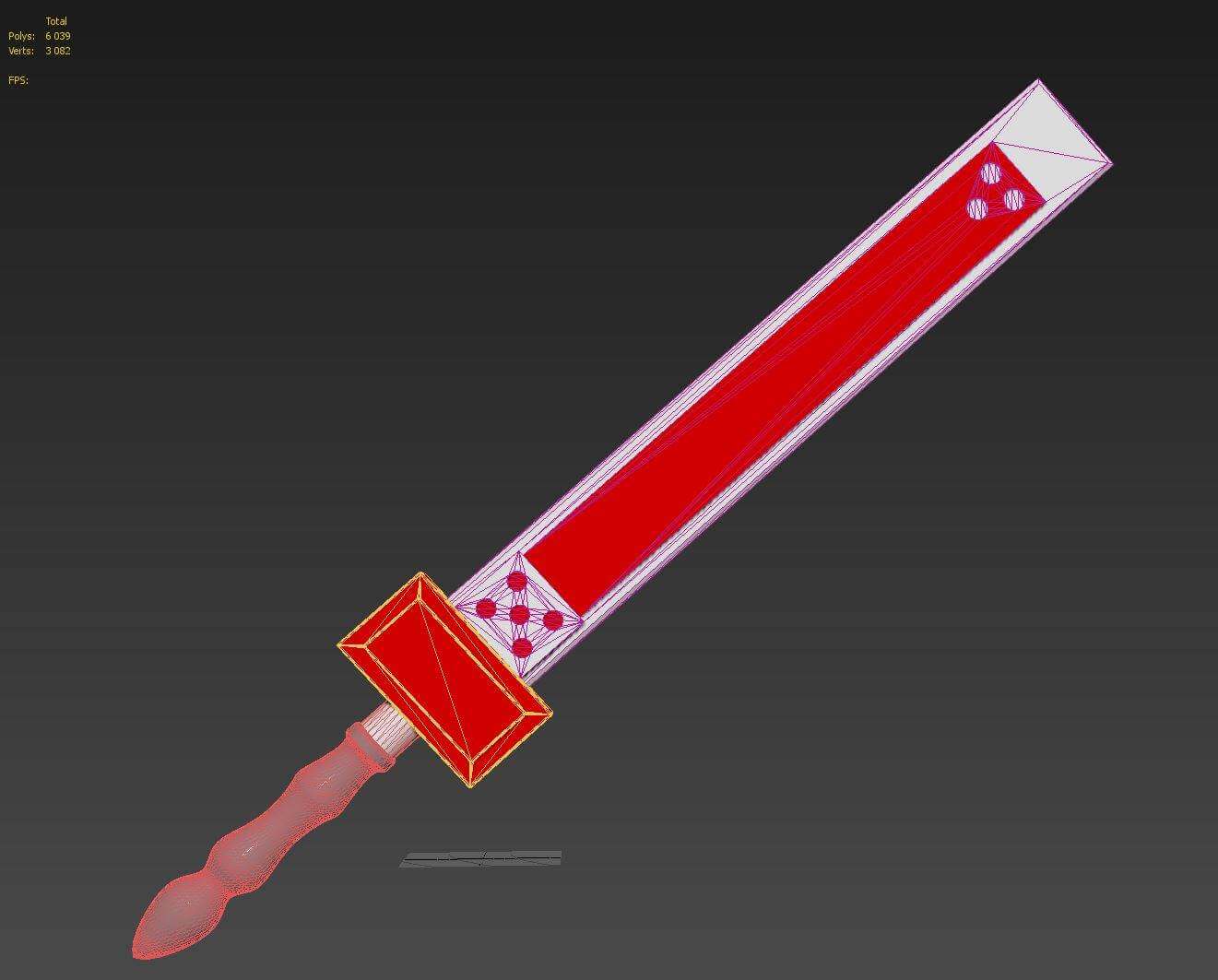 Guilty Gear Sol Badguy Sword - 3D Model by Blackeveryday