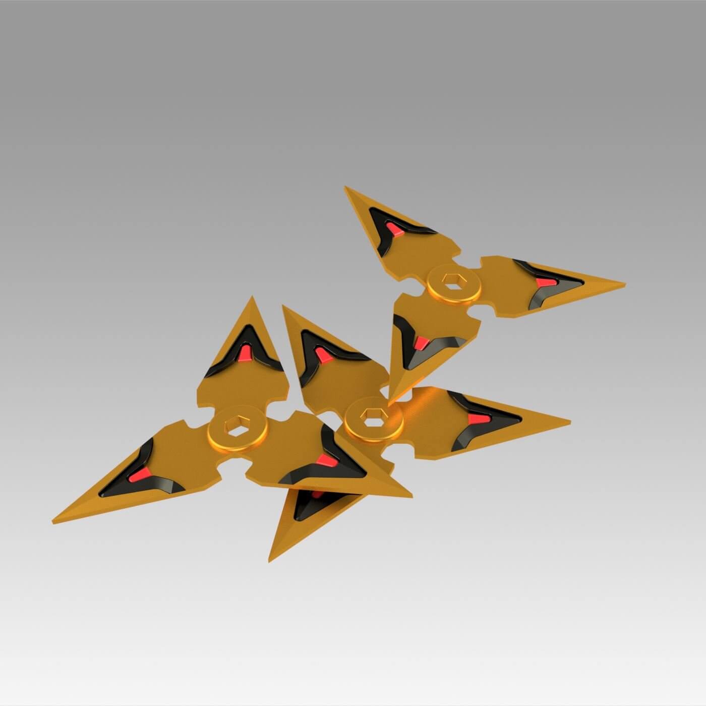 Overwatch OW Genji Nihon Skin Shuriken - 3D Model by Blackeveryday