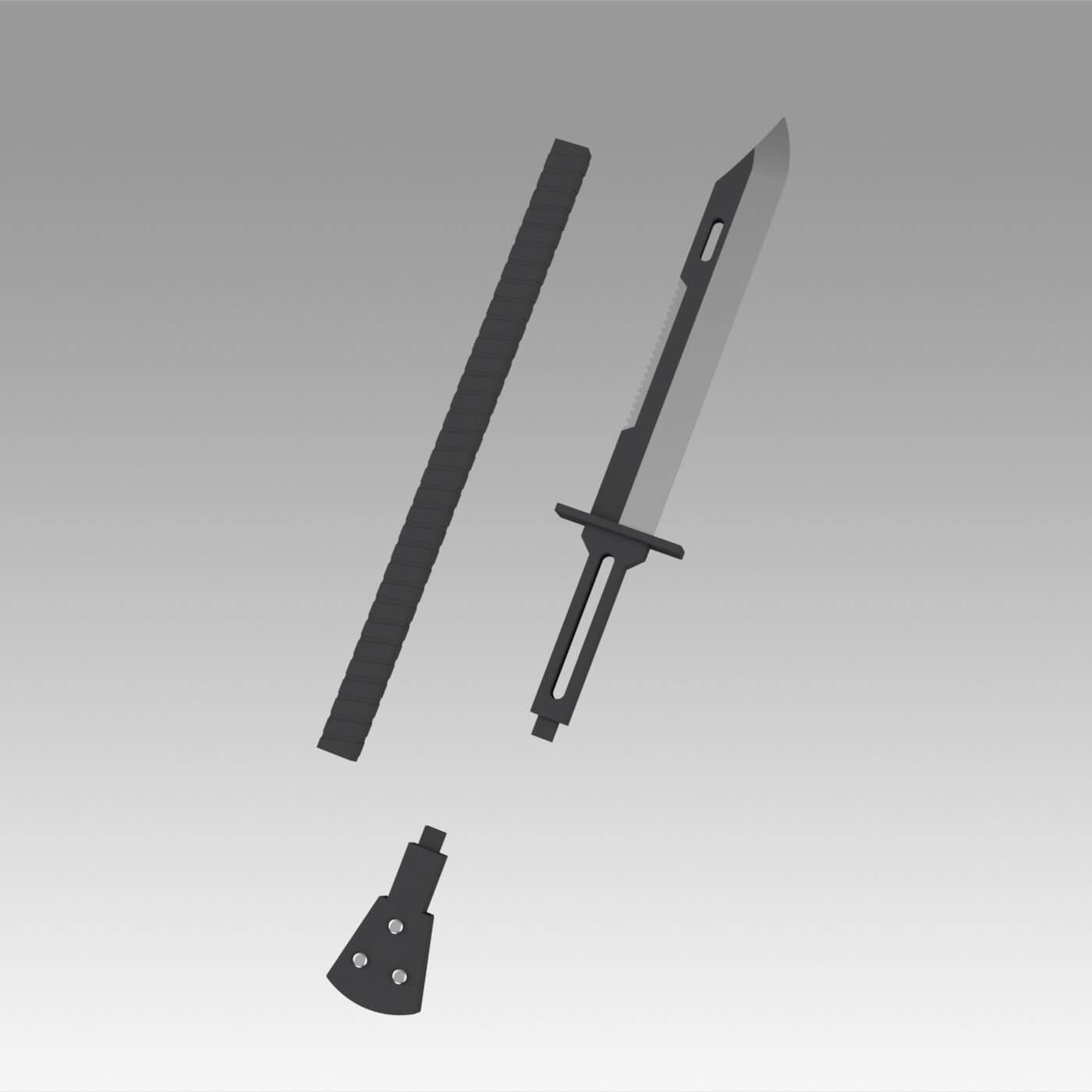 Persona 4 Yu Narukami Izanami Sword - 3D Model by Blackeveryday