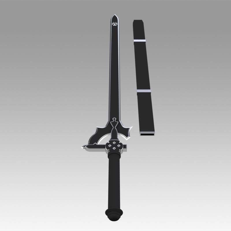 SAO Kirito Elucidator Sword - 3D Model by Blackeveryday