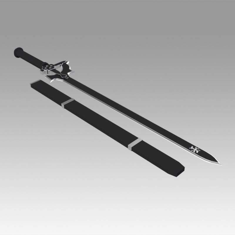 SAO Kirito Elucidator Sword - 3D Model by Blackeveryday