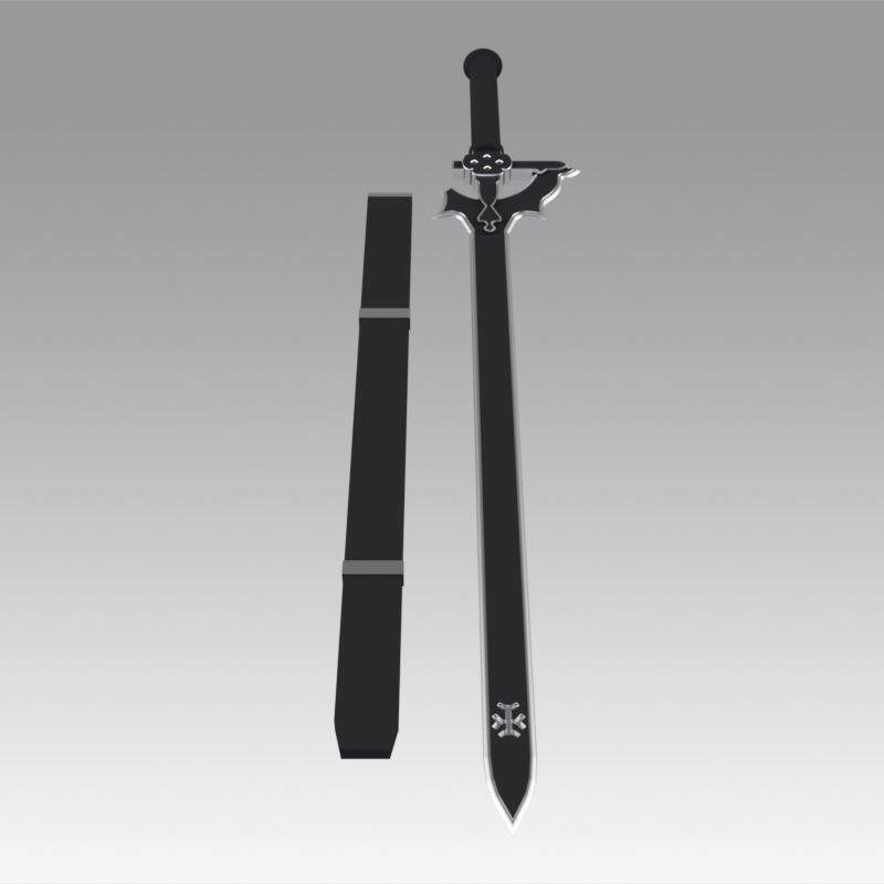 SAO Kirito Elucidator Sword - 3D Model by Blackeveryday