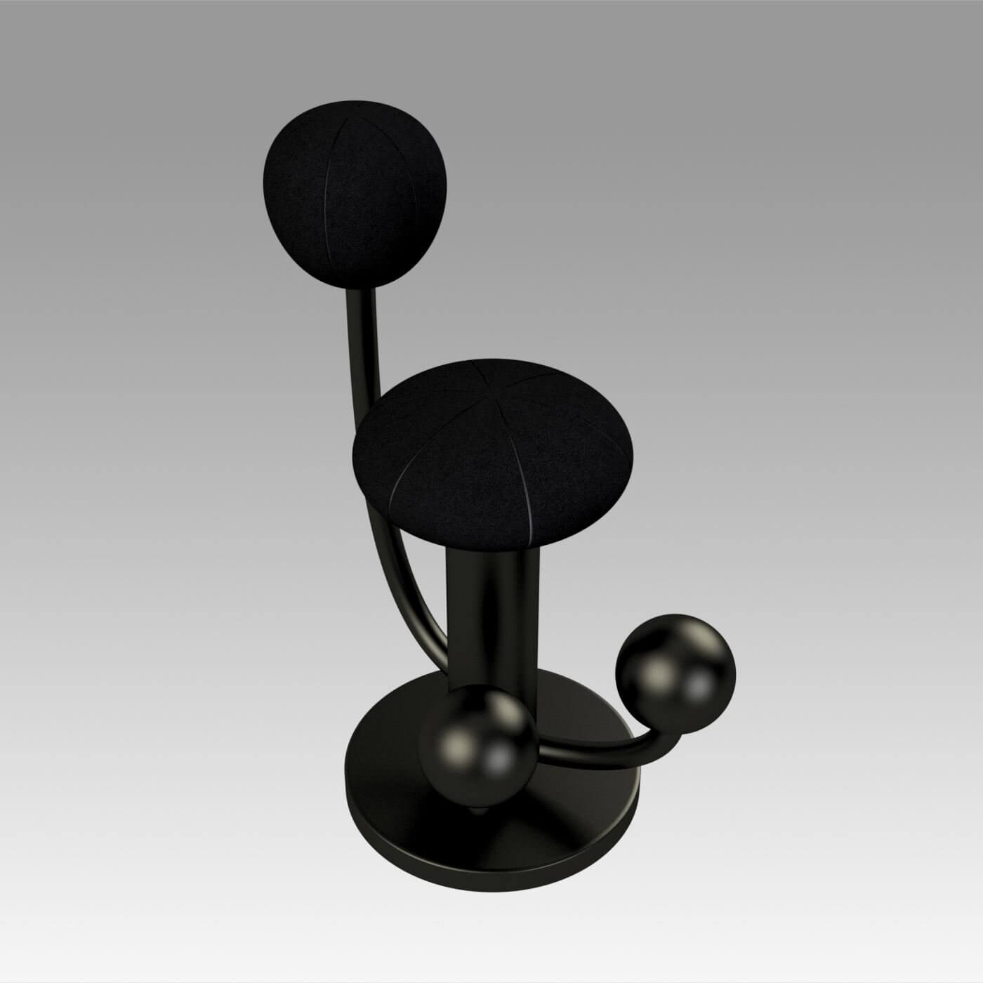 Star Trek The Next Generation Black Stool - 3D Model by Blackeveryday