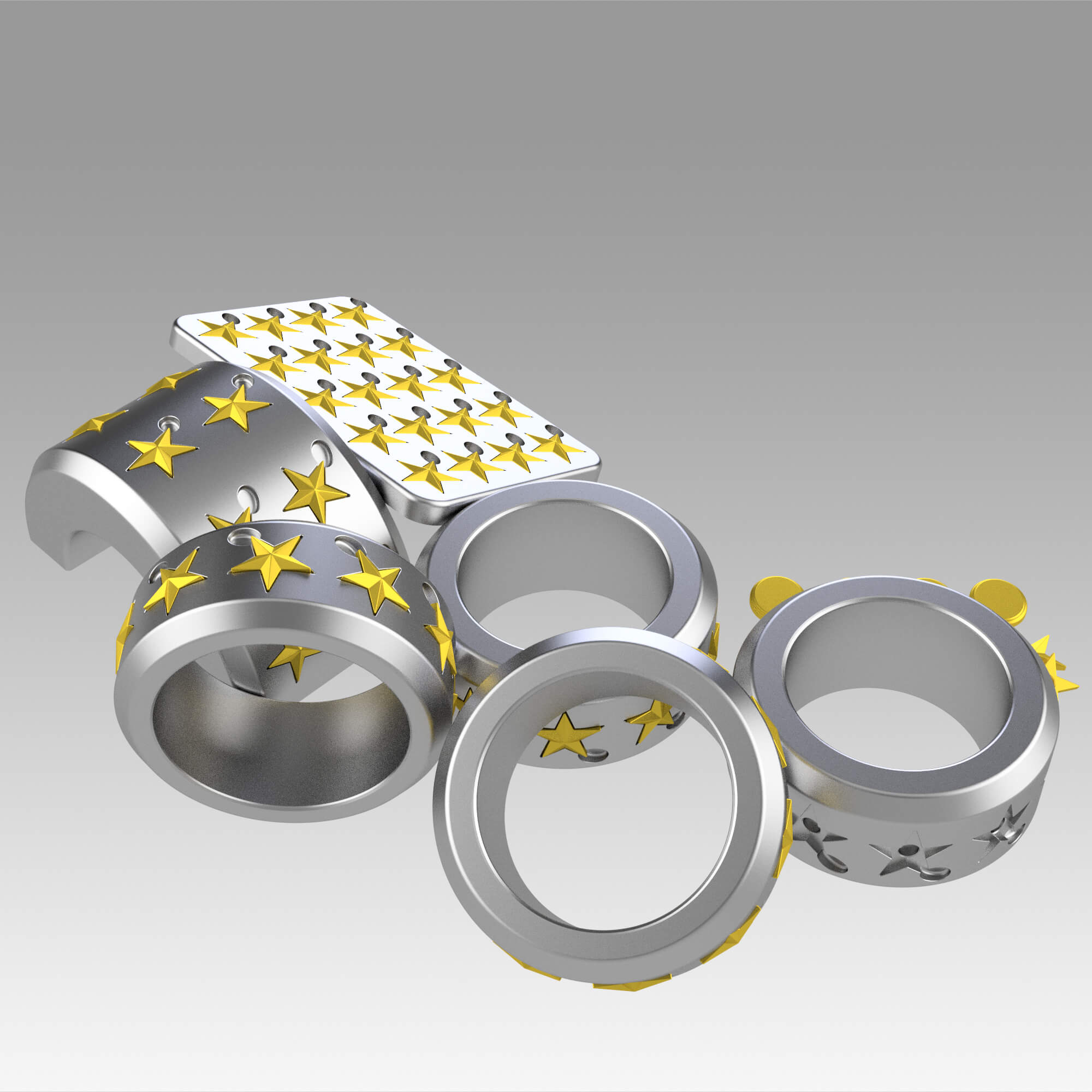 Yu-Gi-Oh Dueling Gauntlet Set 3D Model by Blackeveryday