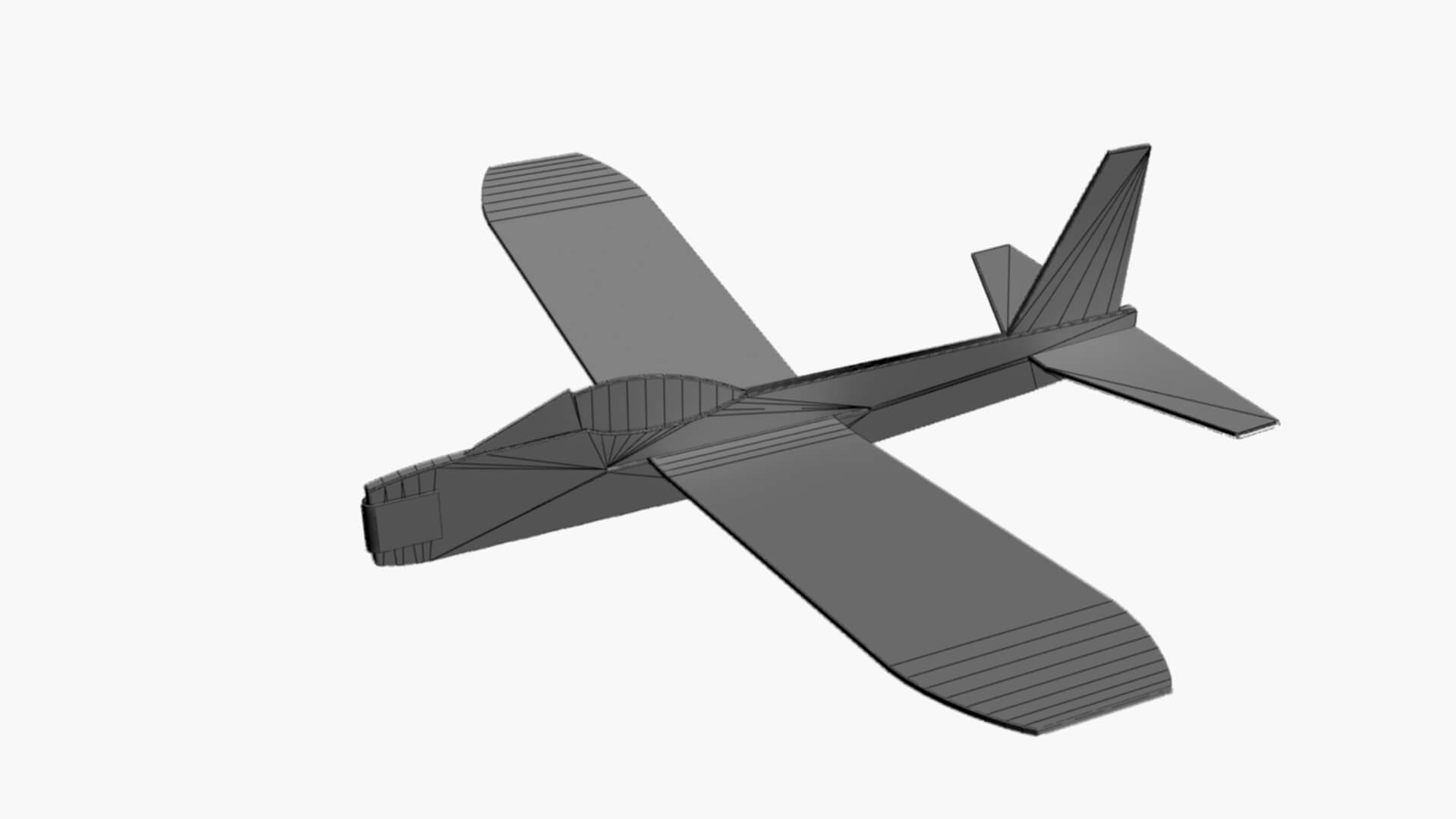 1970'S Era Balsa Wood Glider - 3D Model by blackraven37