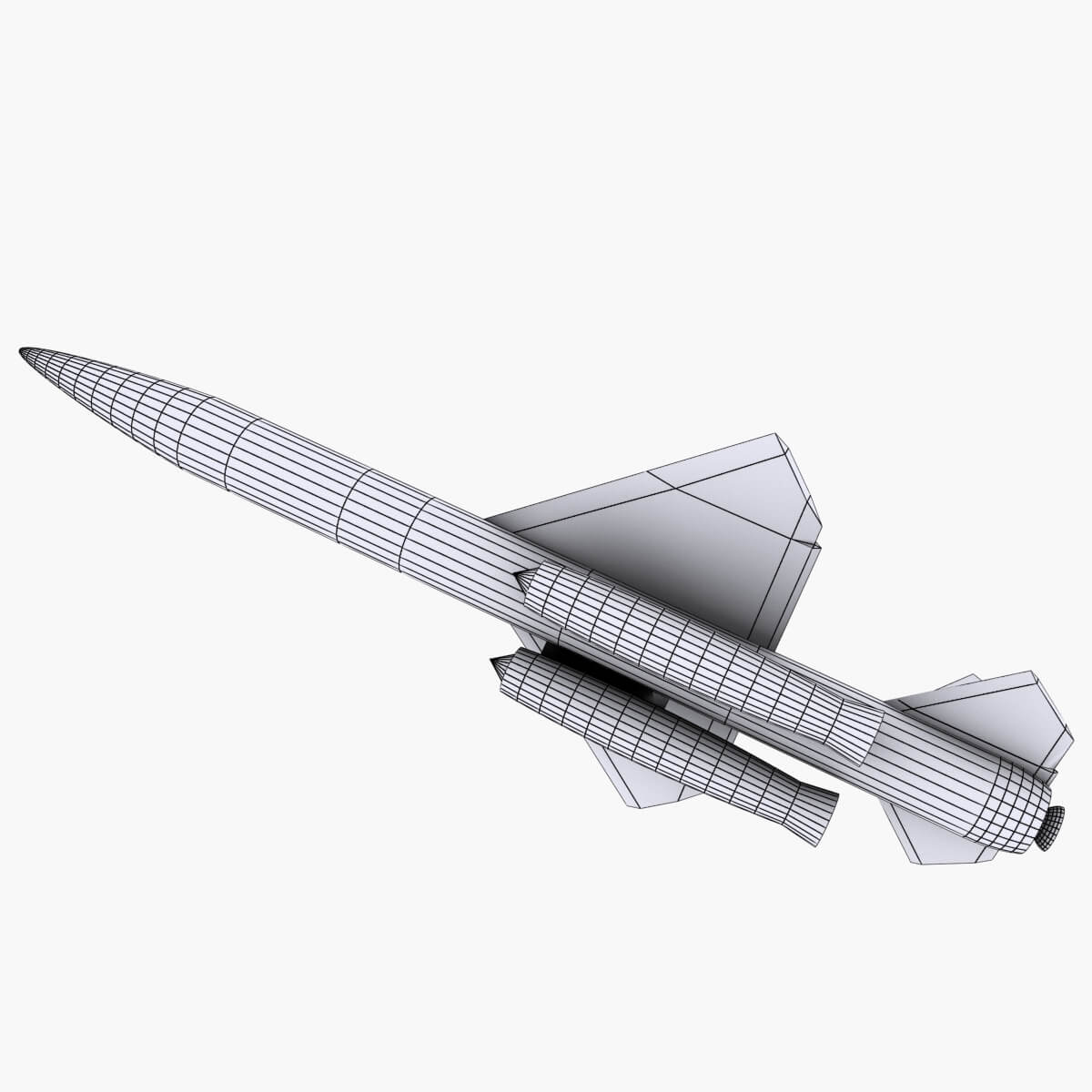 Low Poly Bomarc Missile - 3D Model by blackraven37