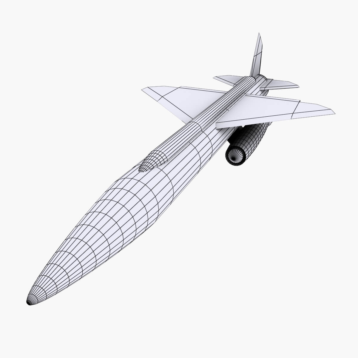Low Poly Bomarc Missile - 3D Model by blackraven37
