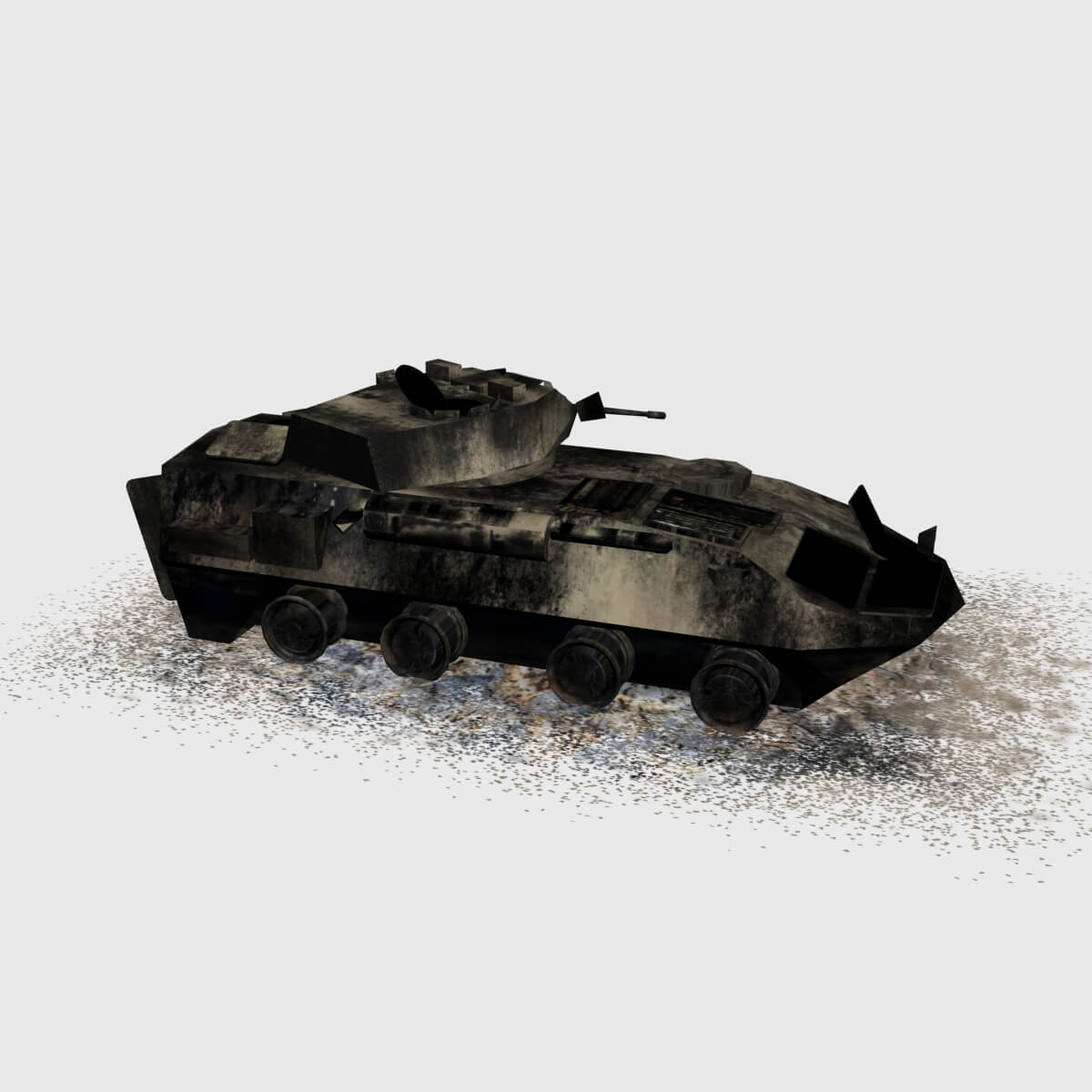 Burned Out Lav 25 - 3D Model by blackraven37