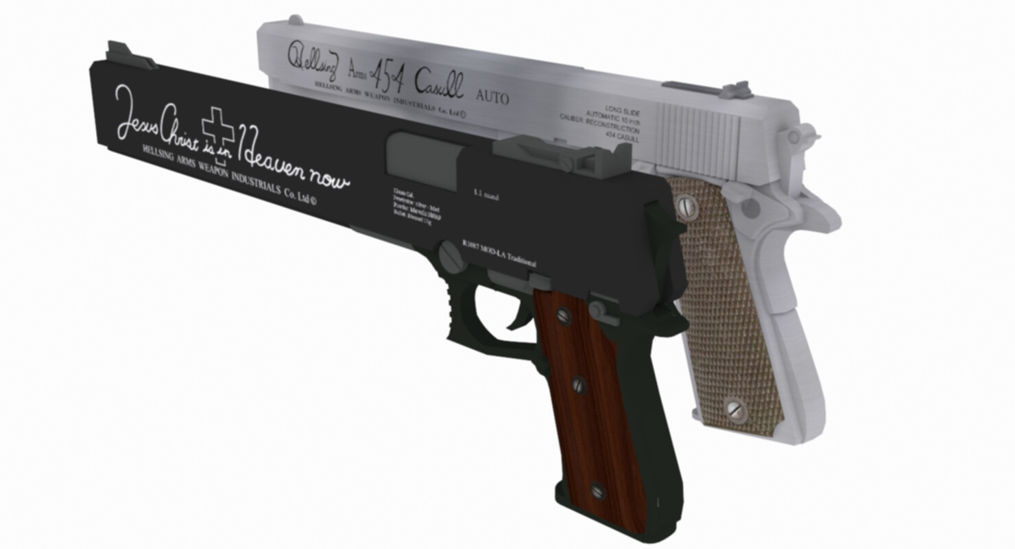 Casull 454 & Jackal - 3D Model by blackraven37
