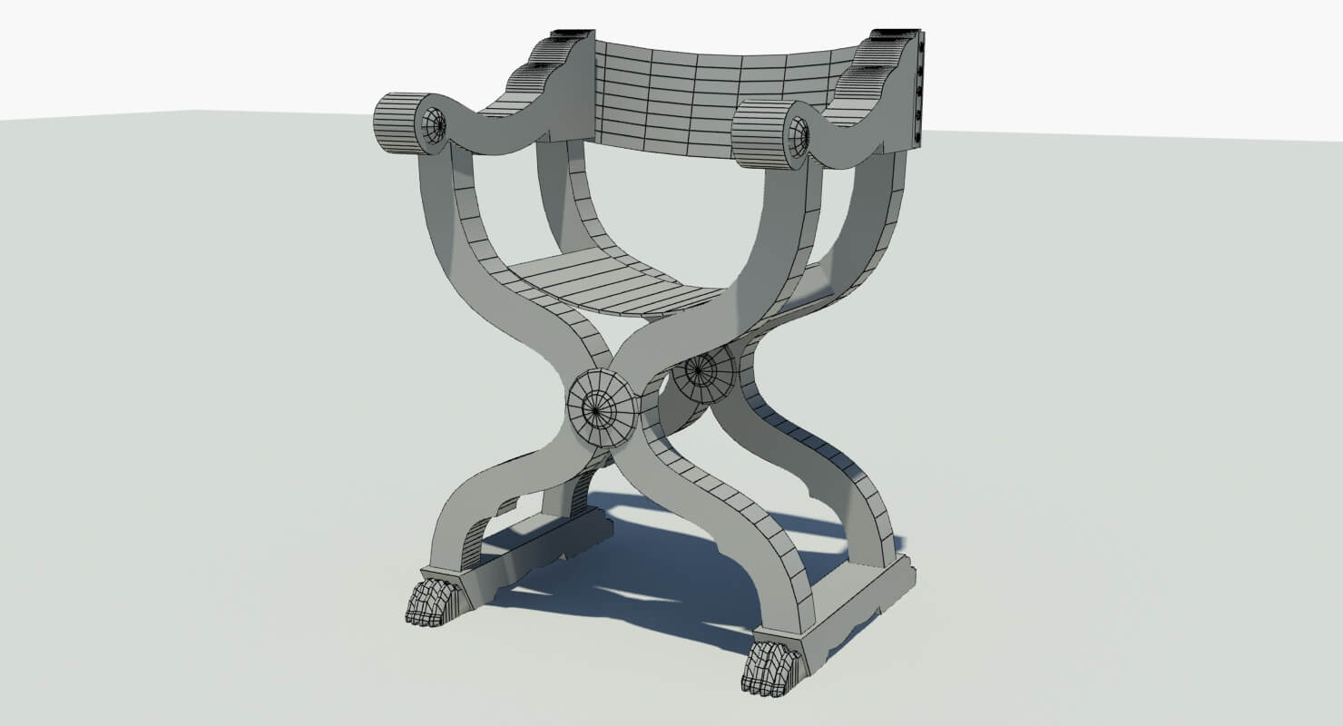 Curule Chair - 3D Model by blackraven37