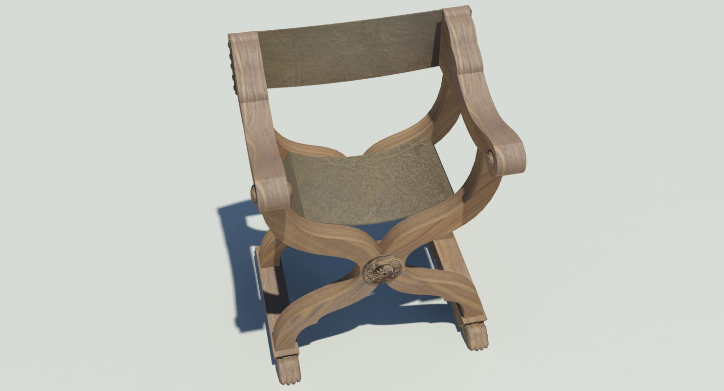 Curule Chair - 3D Model by blackraven37